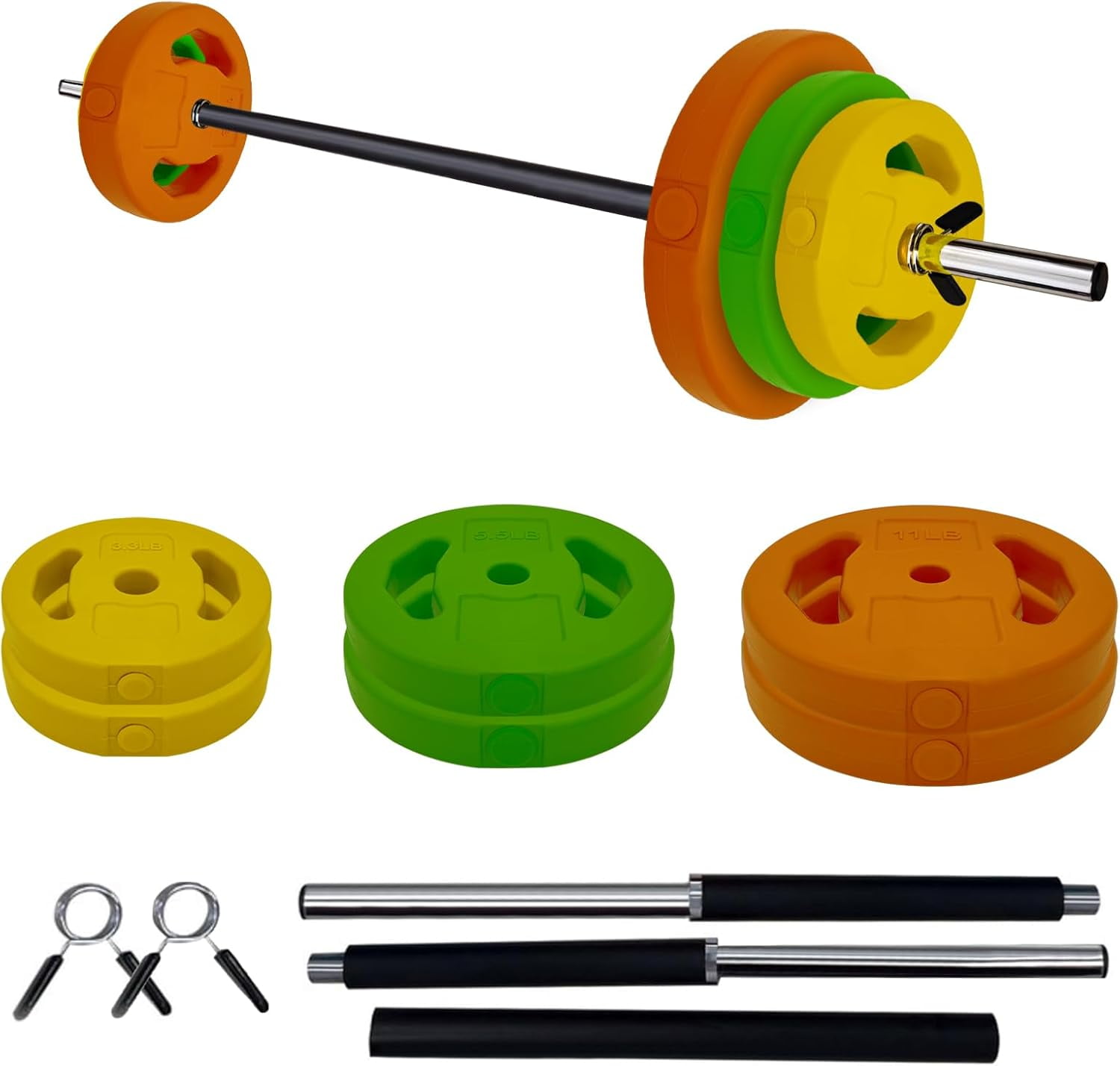 Adjustable Barbell Weight Set, Adjustable Free Weights for Home and Gym ...