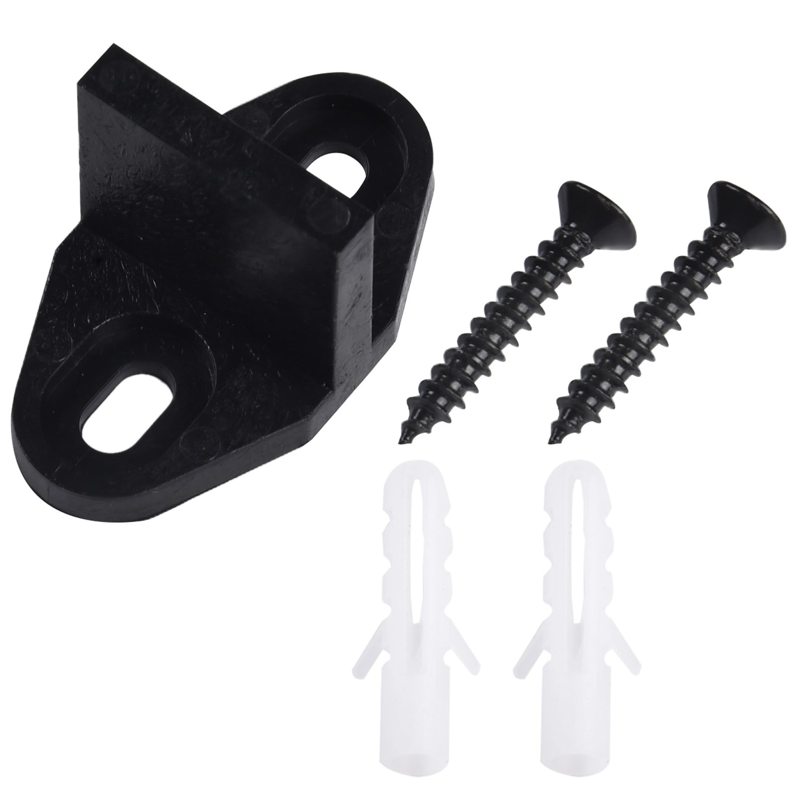 Adjustable Barn Door Floor Guide Stay Roller Set, 2 Pack Black Plastic ...