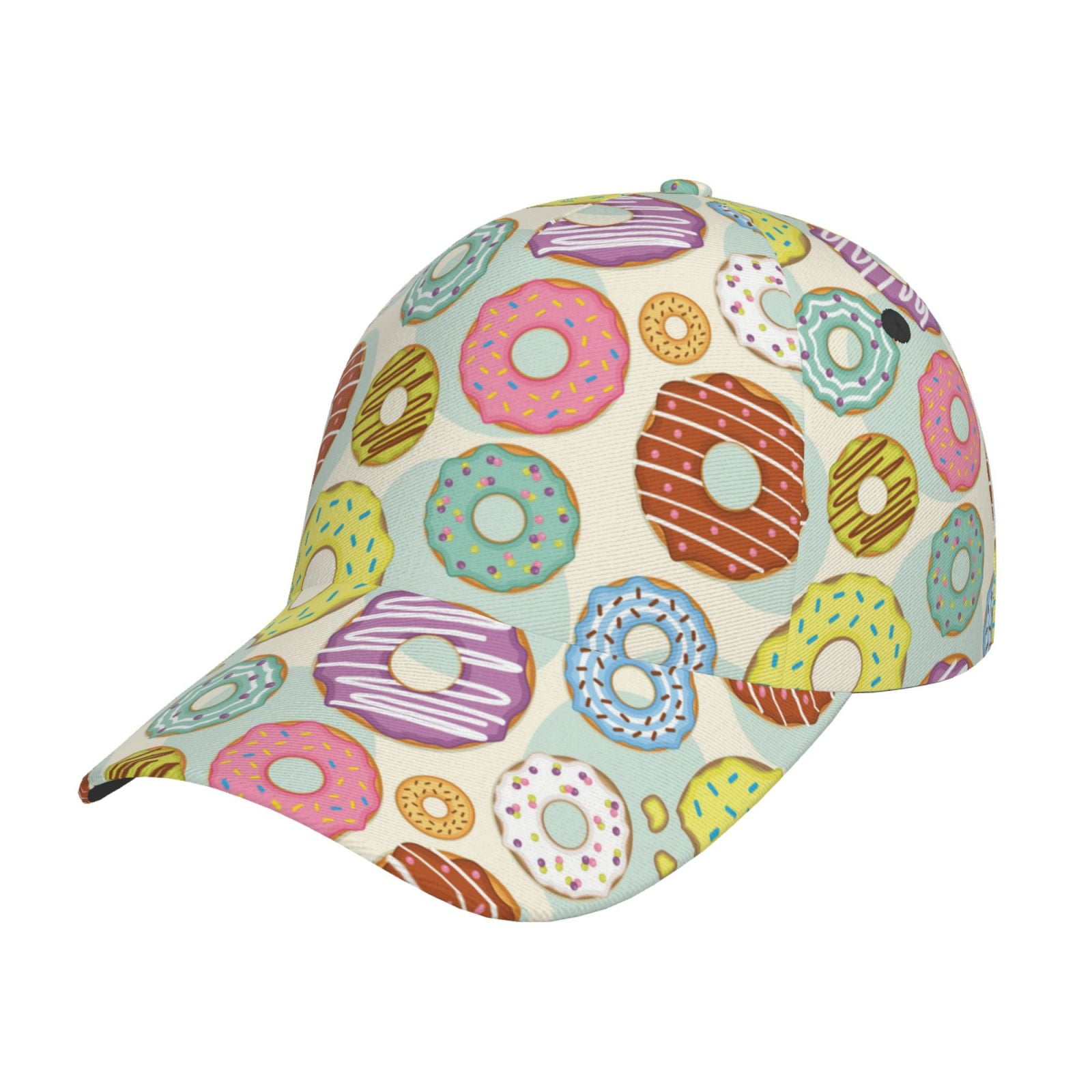Adjustable Baseball Cap, Cartoon Donut Print Hats For Men And Women ...