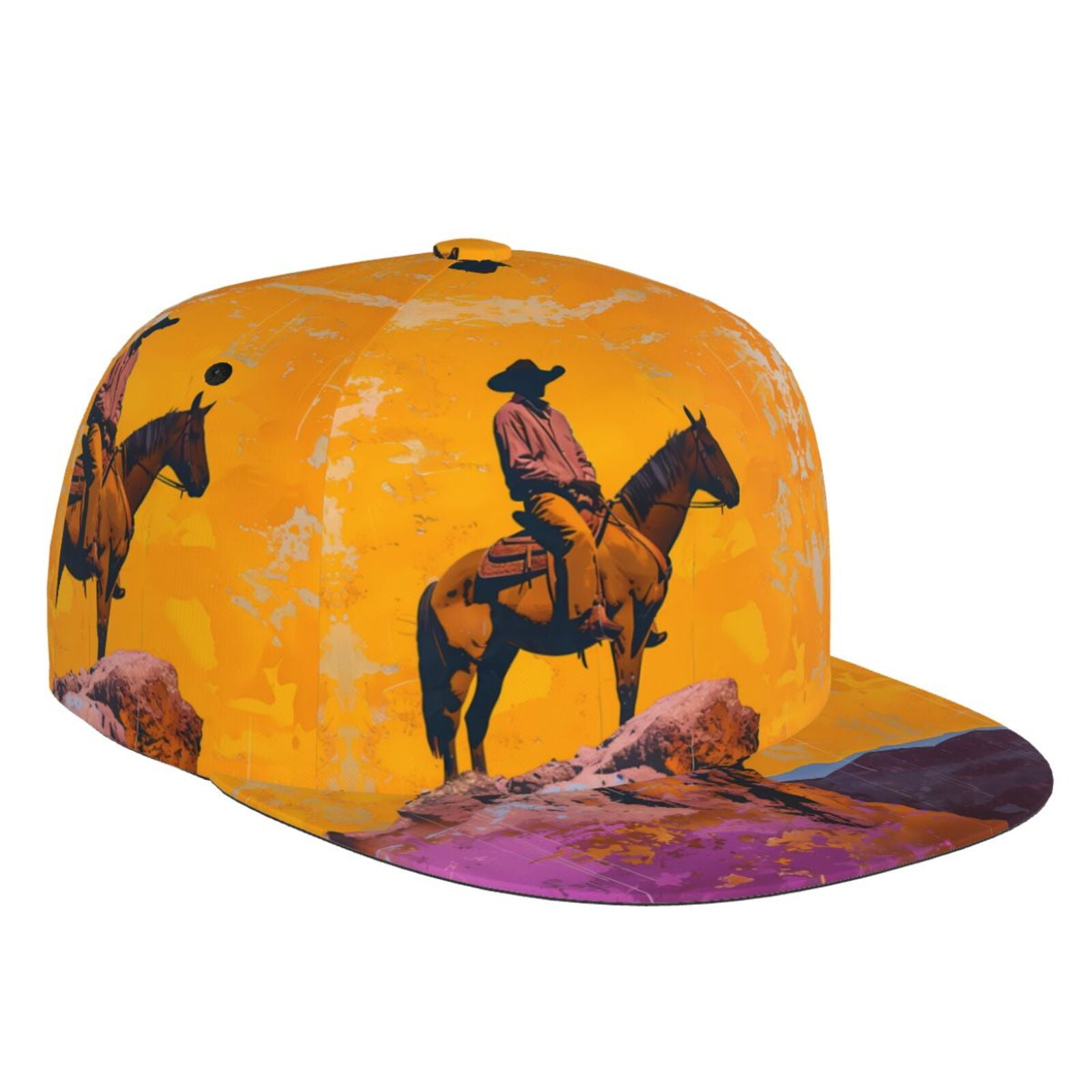 Adjustable Baseball Cap, Cliff Western Cowboy Flat Bill Trucker Flat ...