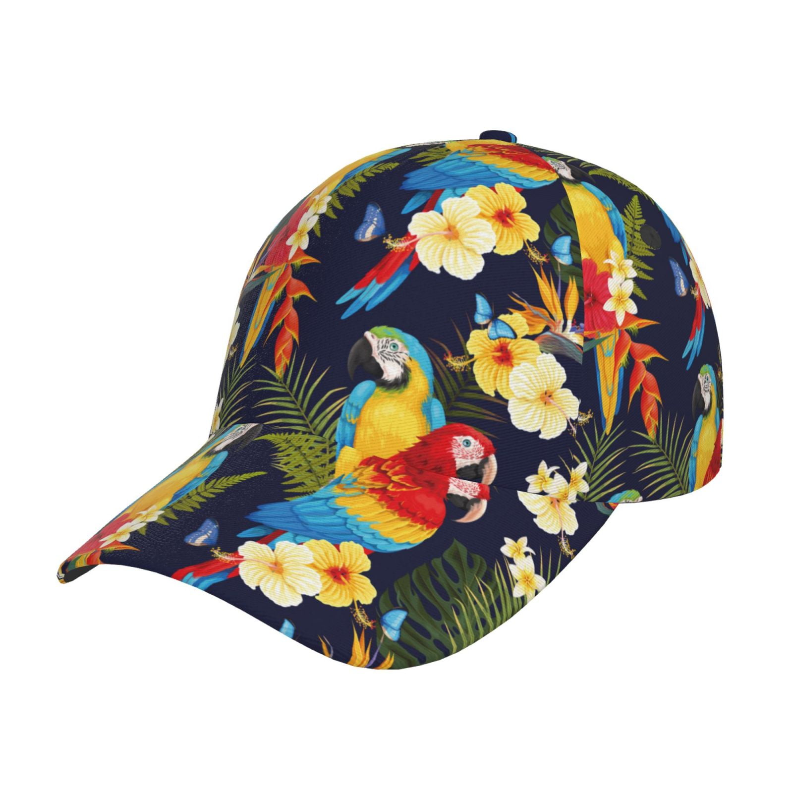 Adjustable Baseball Cap, Colorful Macaw Parrot Plant Hats For Men And ...