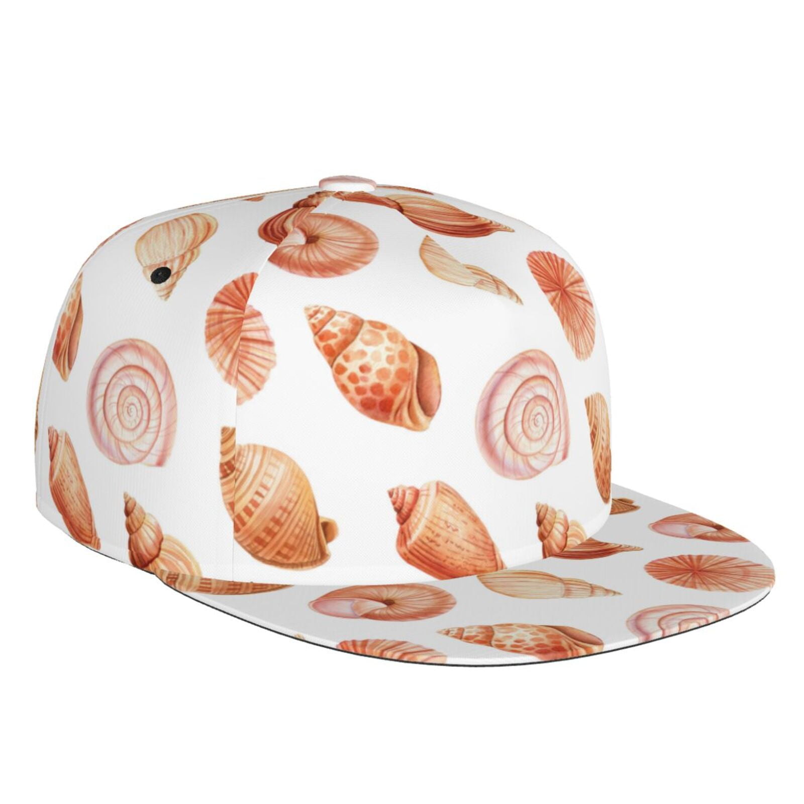 Adjustable Baseball Cap, Conch Shell No.J936 Flat Bill Trucker Flat ...