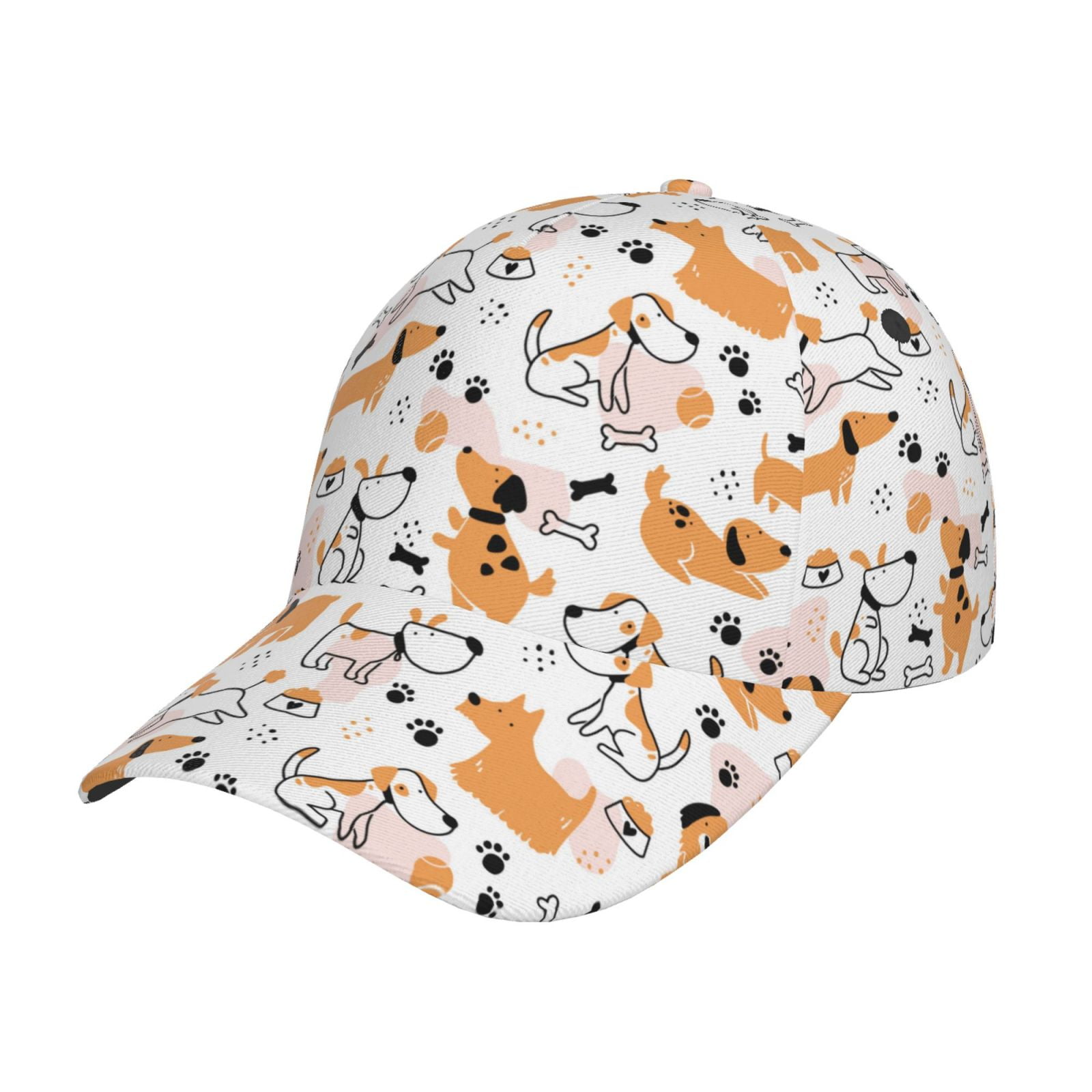 Adjustable Baseball Cap, Cute Dog Puppy Print Hats For Men And Women ...