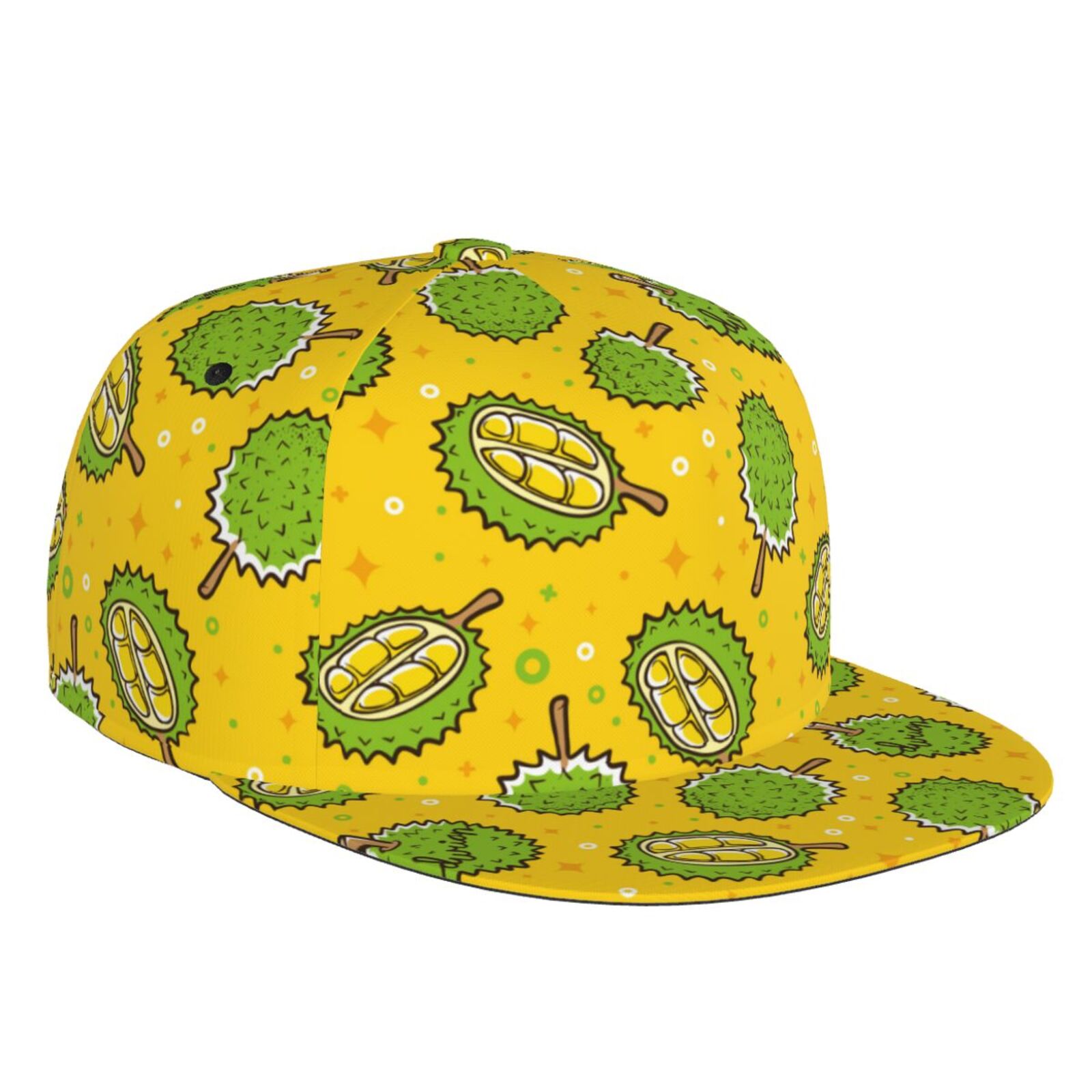 Adjustable Baseball Cap, Cute Durian Starry Sky Yellow Flat Bill ...