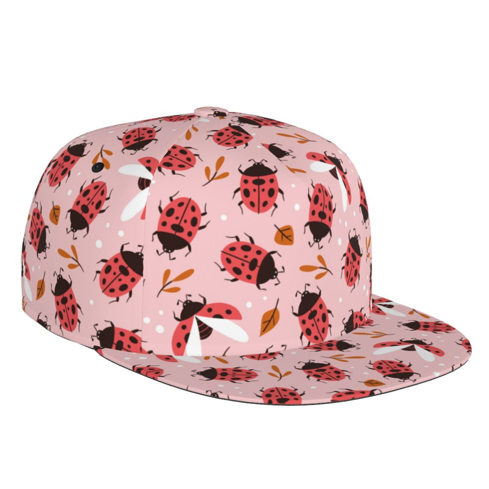 Adjustable Baseball Cap, Cute Ladybugs 1 Flat Bill Trucker Flat Brim ...