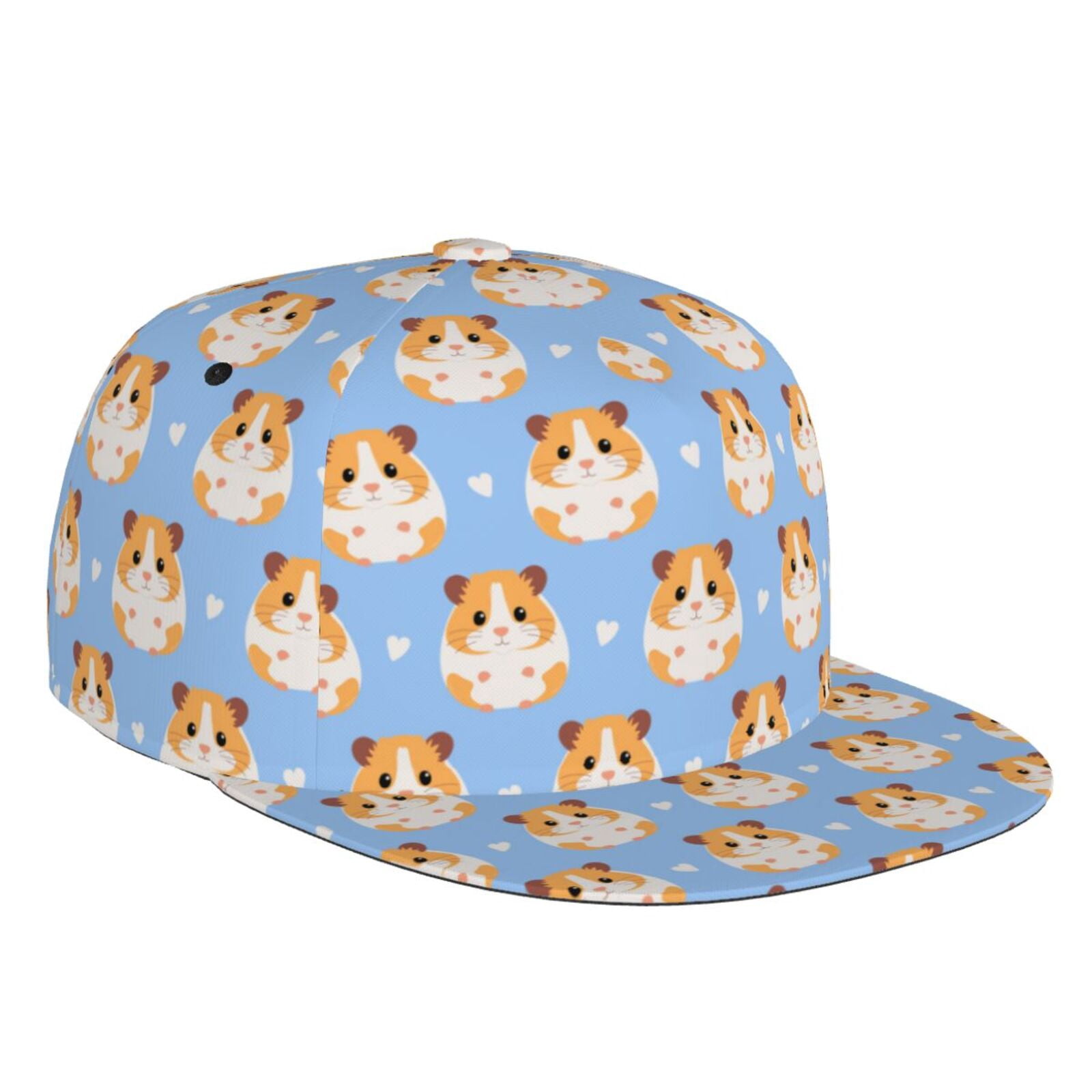 Adjustable Baseball Cap, Elegant Cartoon Cute Hamster Flat Bill Trucker ...