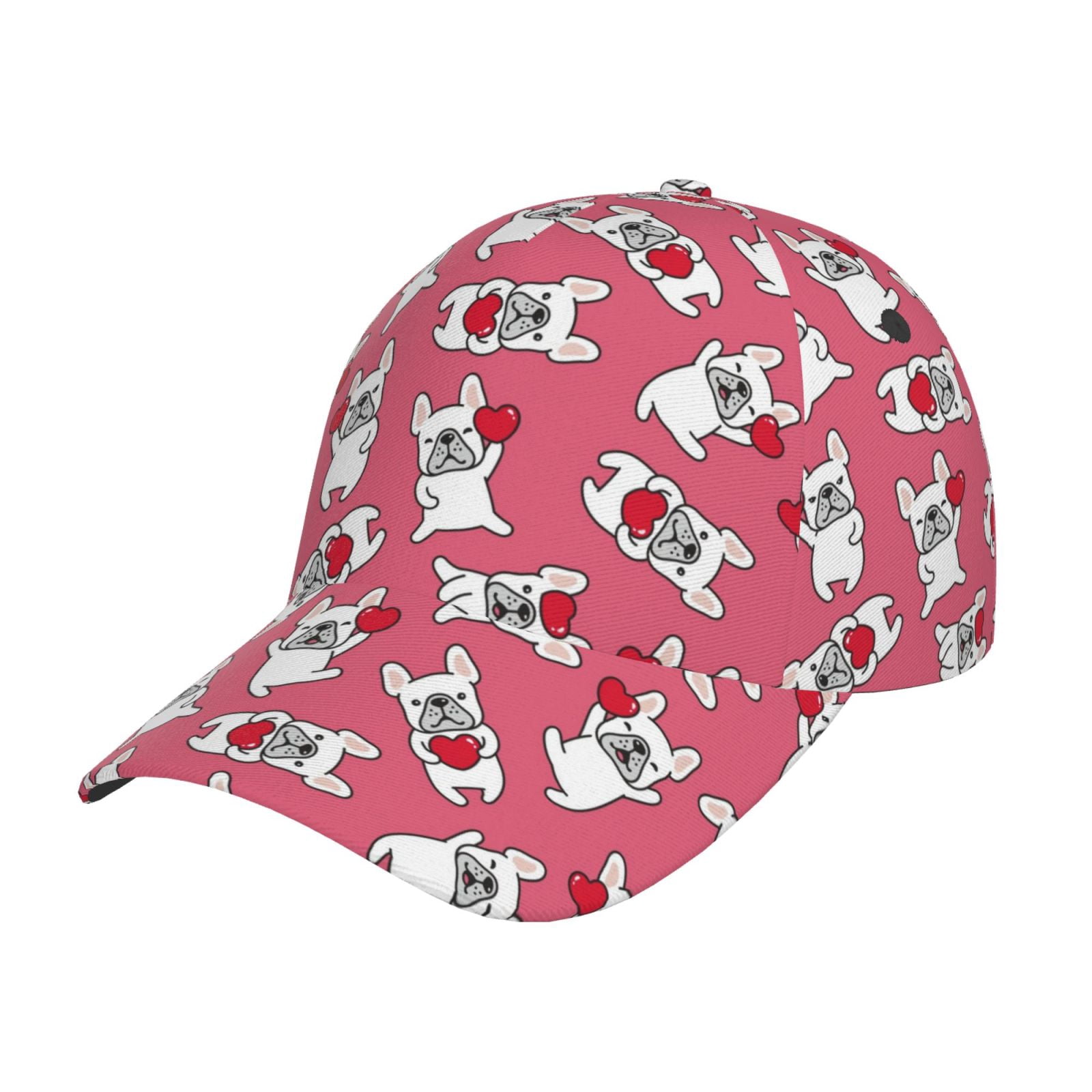 Adjustable Baseball Cap French Bulldog And Heart Hats for Men and Women ...
