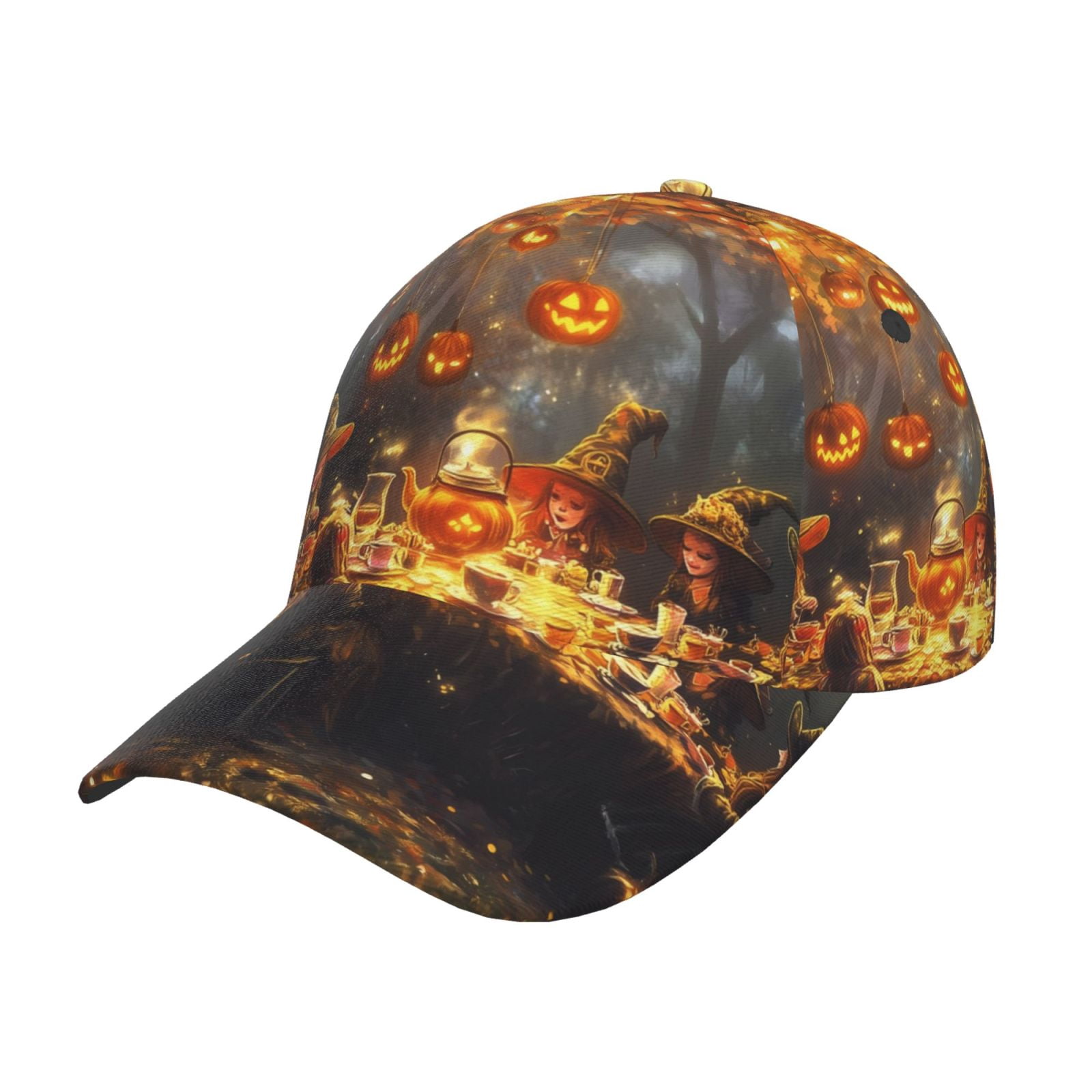 Adjustable Baseball Cap Halloween Witch Pumpkin Party Hats for Men and ...