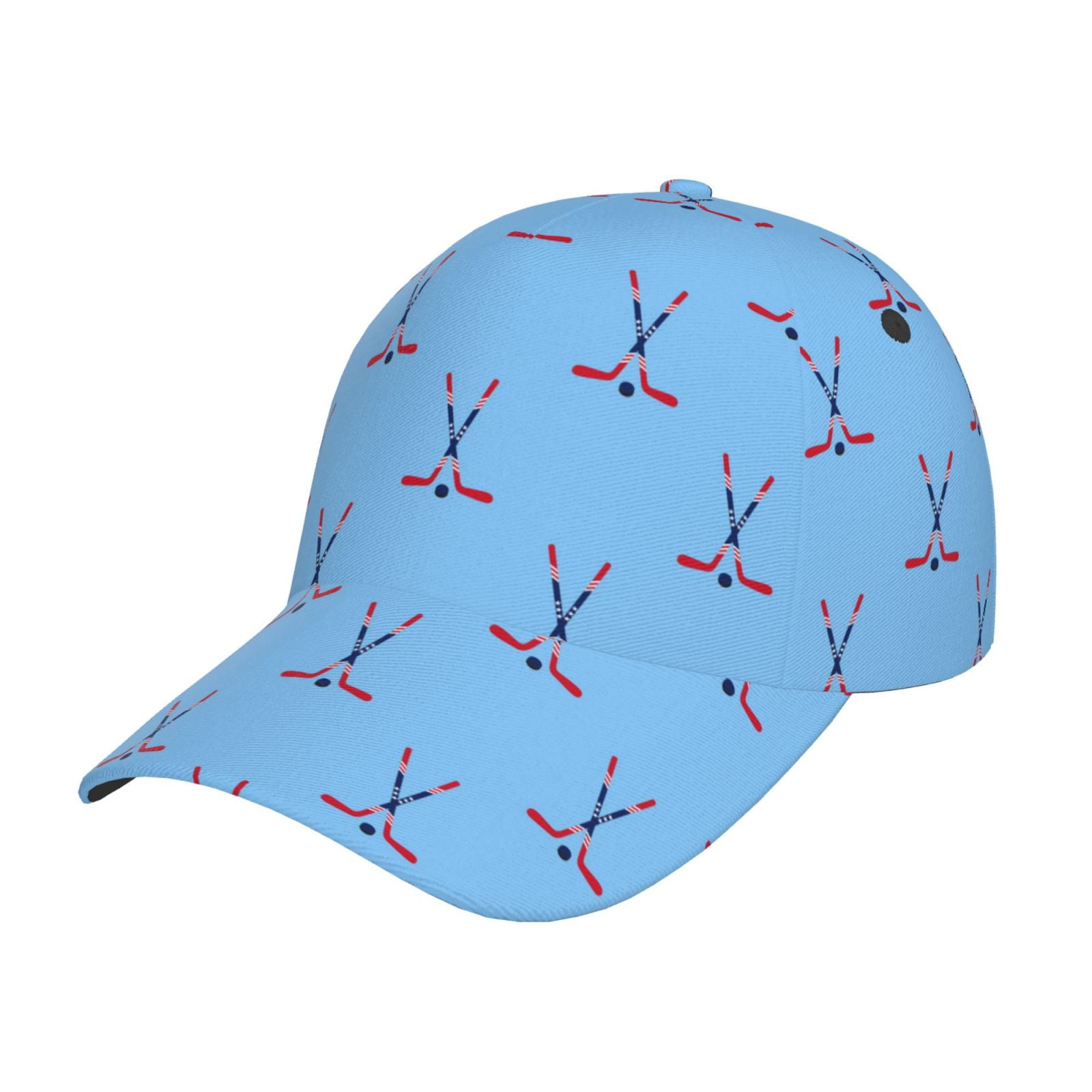 Adjustable Baseball Cap, Ice Hockey Sticks Usa Flag Blue Hats For Men ...