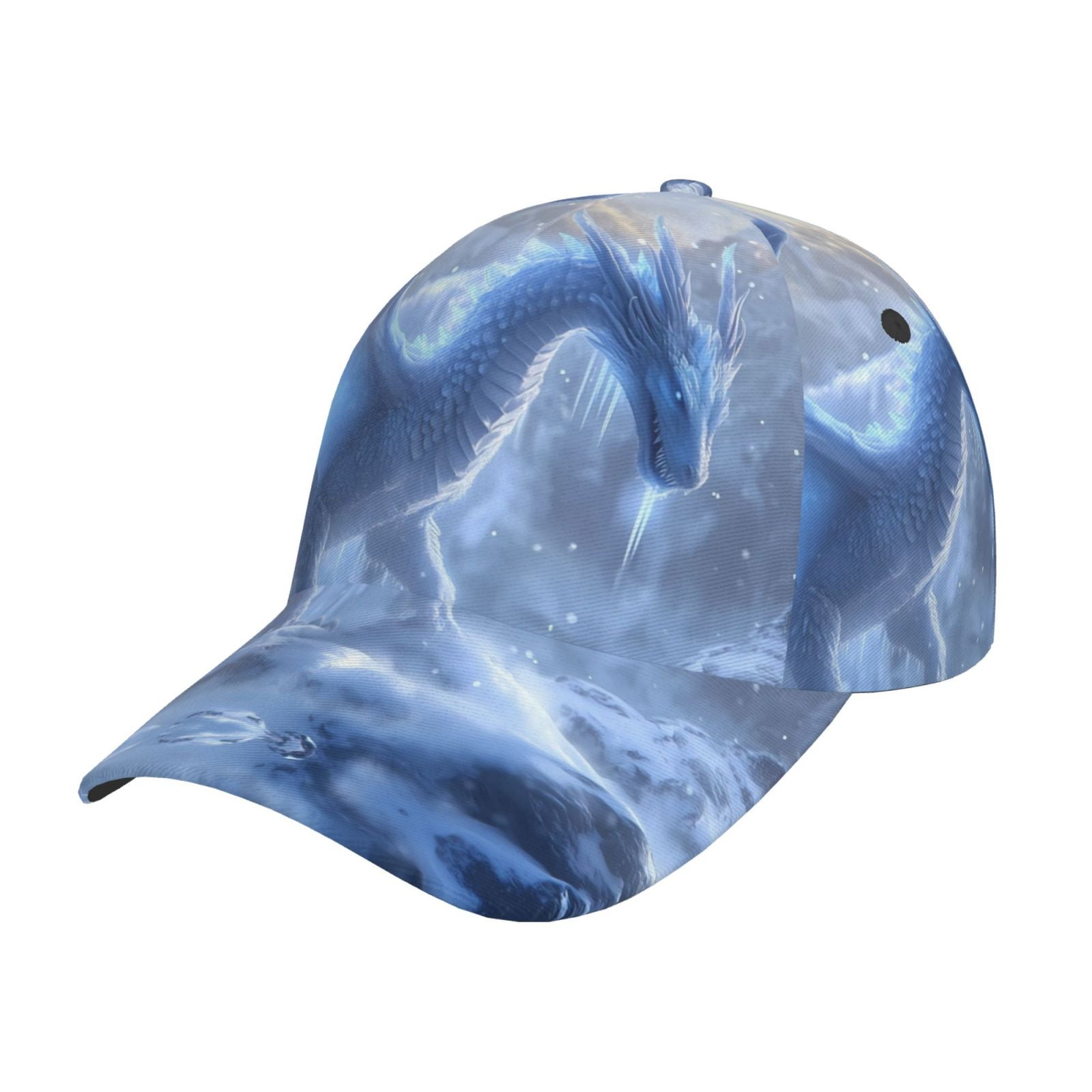 Adjustable Baseball Cap Icy Blue Dragon in Snow Hats for Men and Women ...