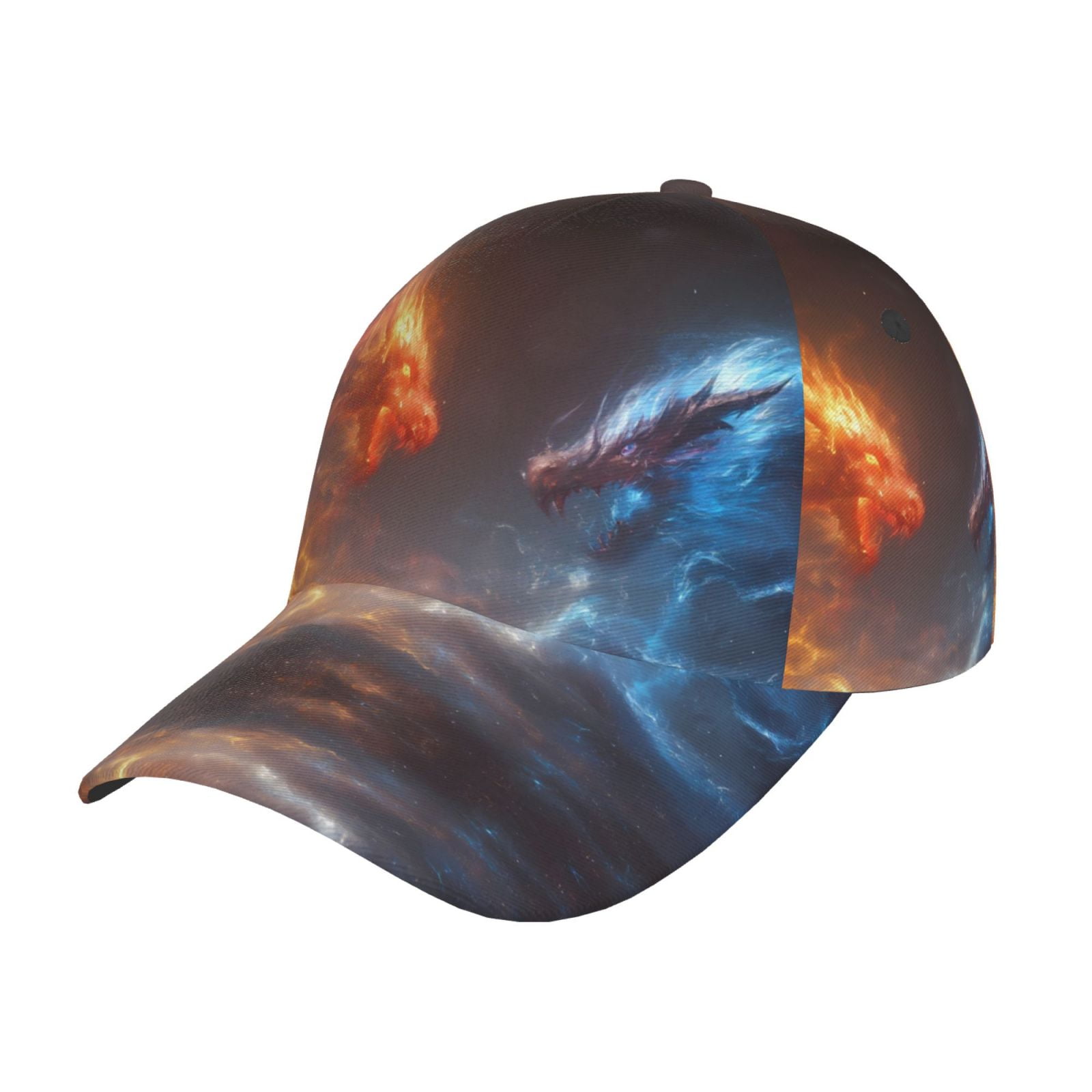 Adjustable Baseball Cap, Red And Blue Fire Dragon D Hats For Men And ...