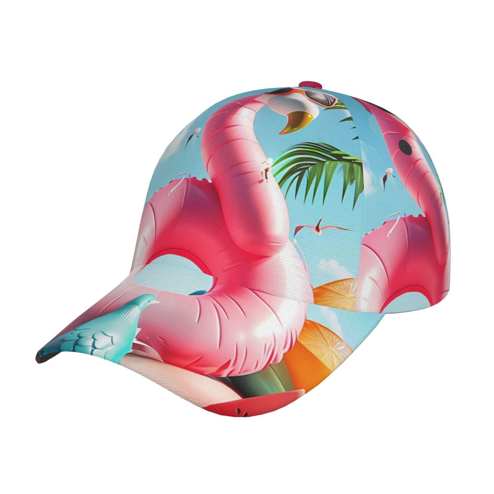 Adjustable Baseball Cap Tropical Flamingo Pool Float Hats for Men and ...