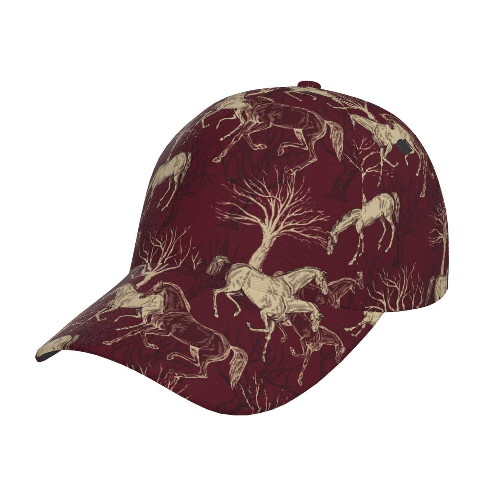 Adjustable Baseball Cap, Vintage Cute Horse Dead Tree Hats For Men And ...
