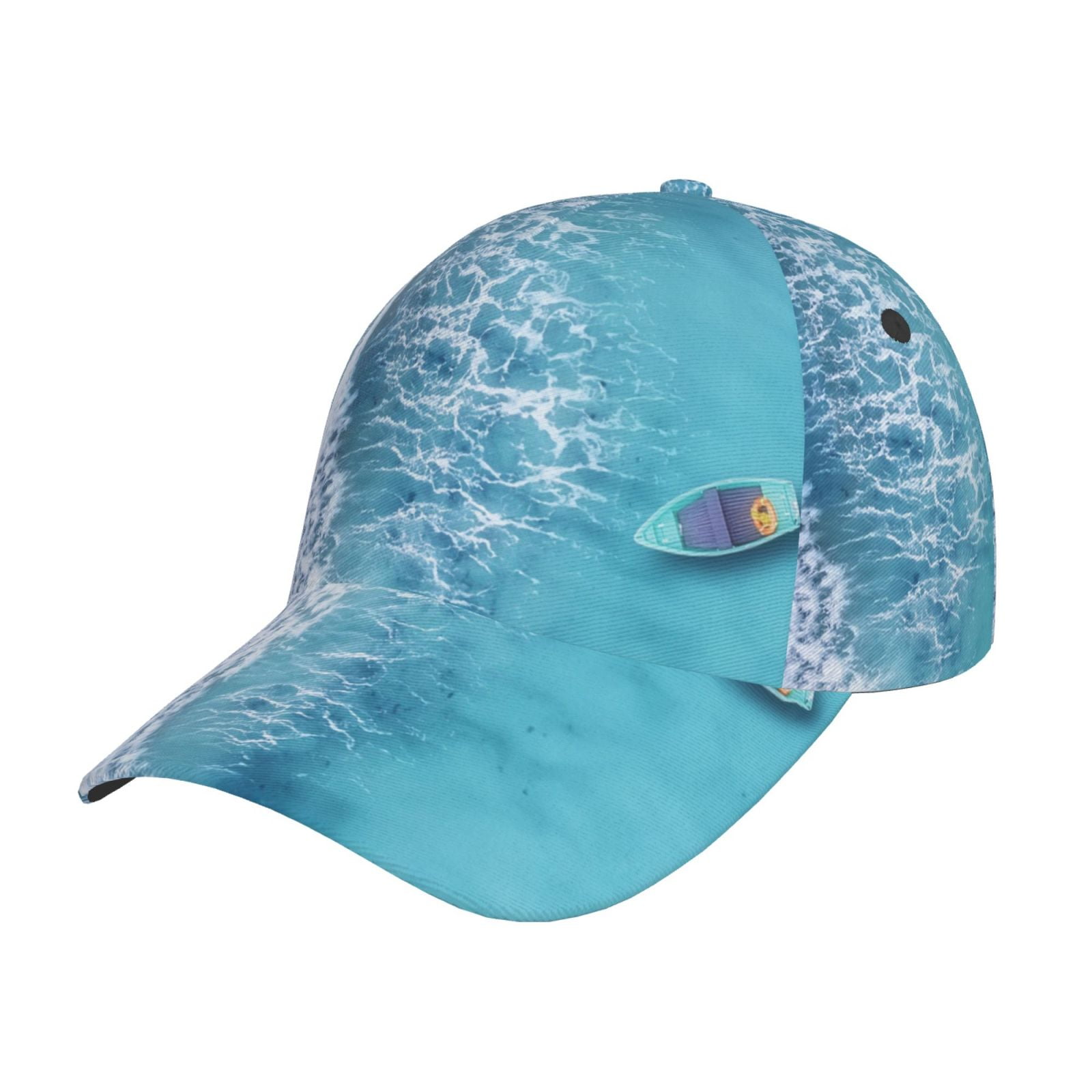 Adjustable Baseball Cap Waves Boats on Beach Hats for Men and Women ...