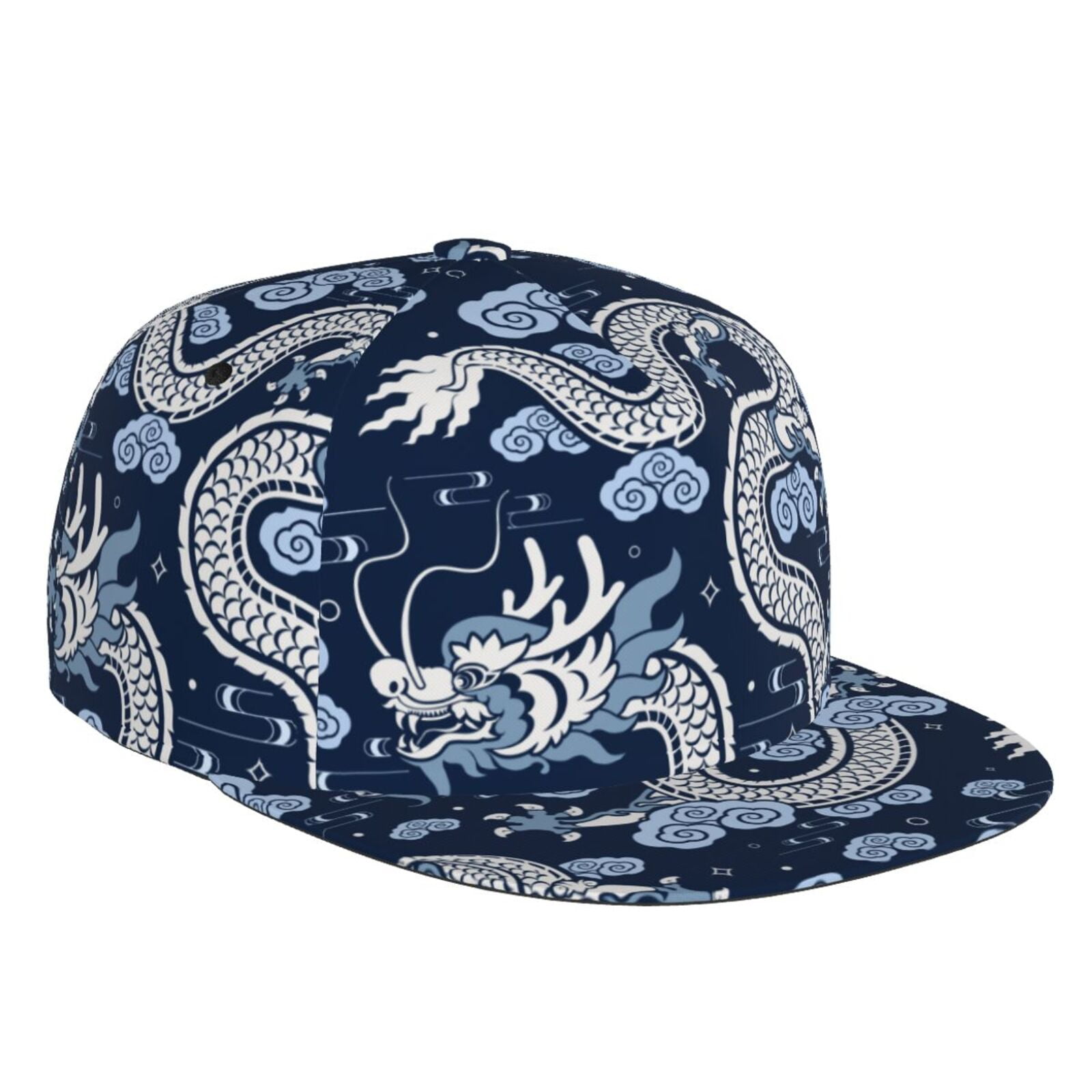Adjustable Baseball Cap, dragon pattern1 Flat Bill Trucker Flat Brim ...