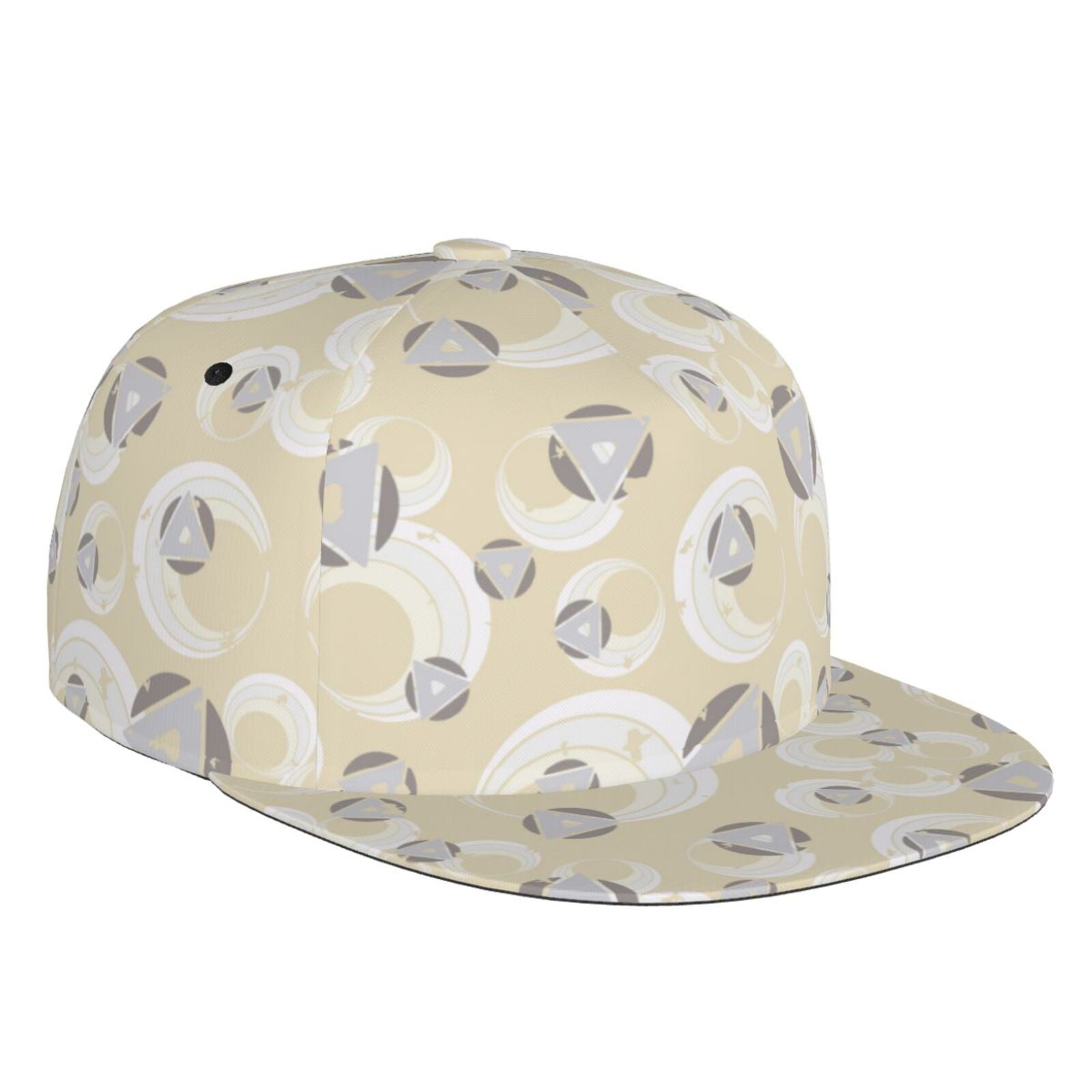 Adjustable Baseball Cap, triangles circles pattern Flat Bill Trucker ...