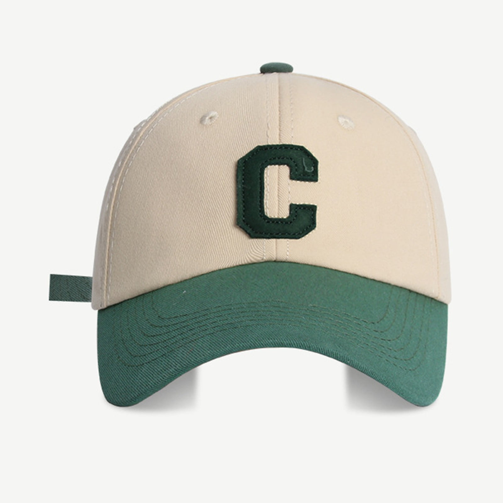 Adjustable Baseball Caps Spring/Summer Big Headed Soft Top C Letter ...