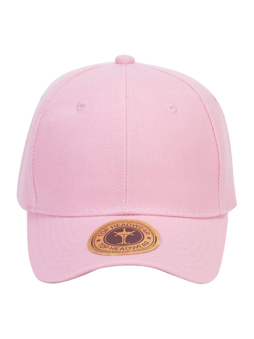 Adjustable Baseball Structured Cap Hat, Pink - Walmart.com