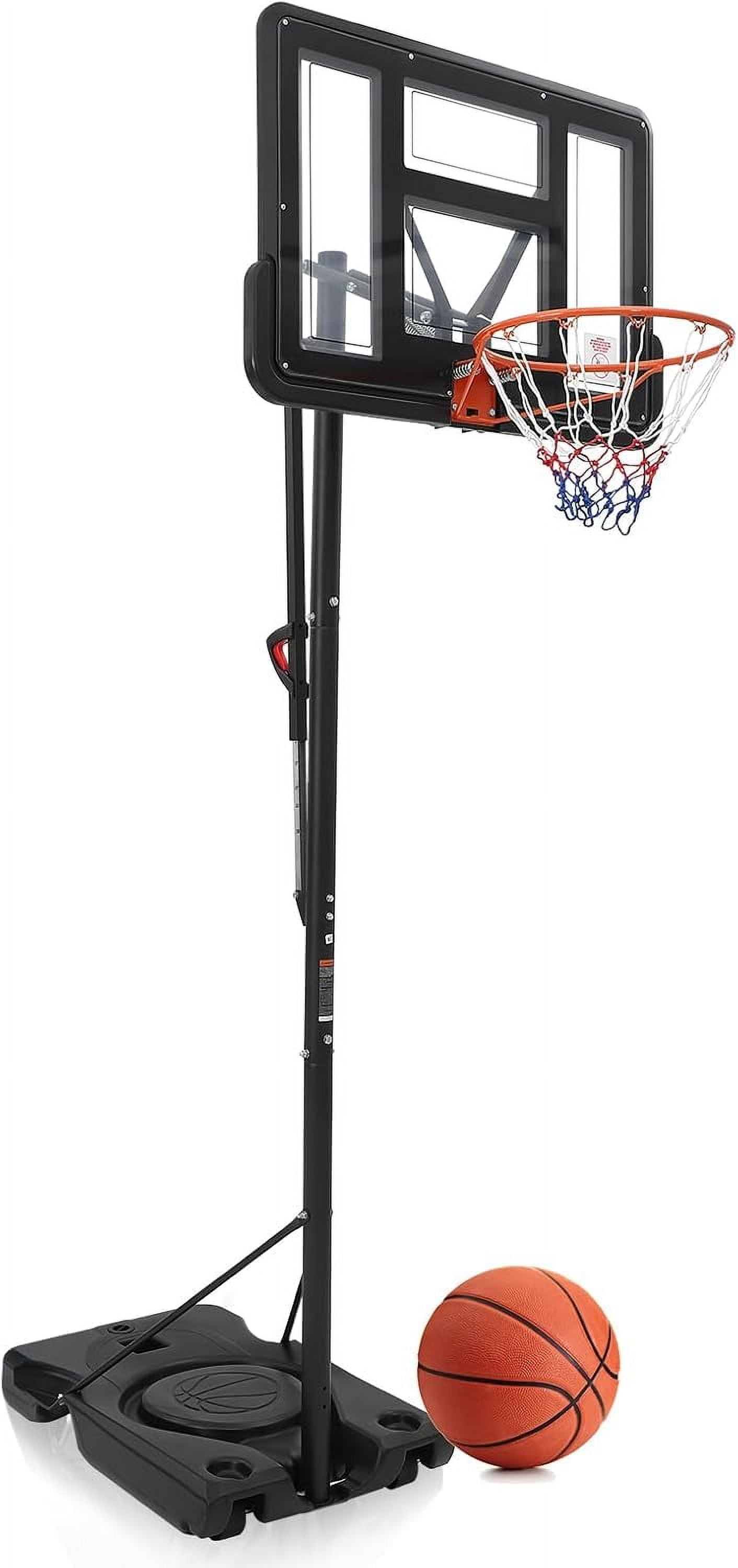 Adjustable Basketball Hoop 5.58–10FT, Outdoor Portable Basketball System with PC Backboard ...