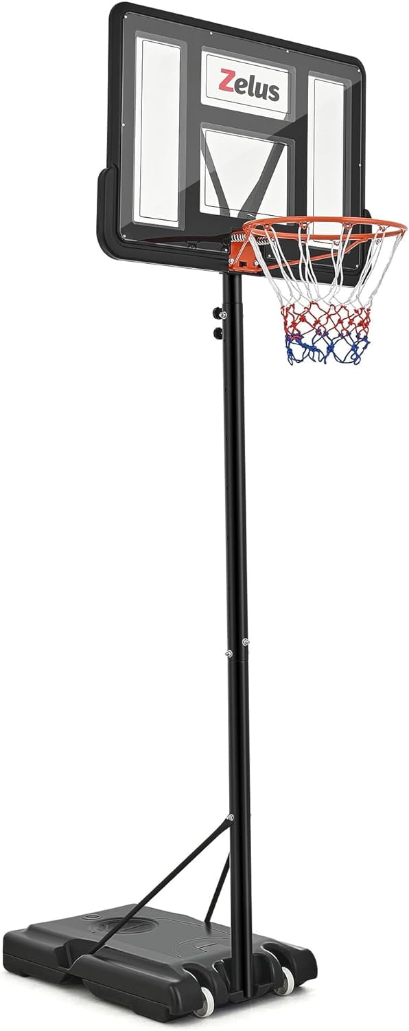 Adjustable Basketball Hoop Outdoor, 4.4 to 10 ft Height Portable ...