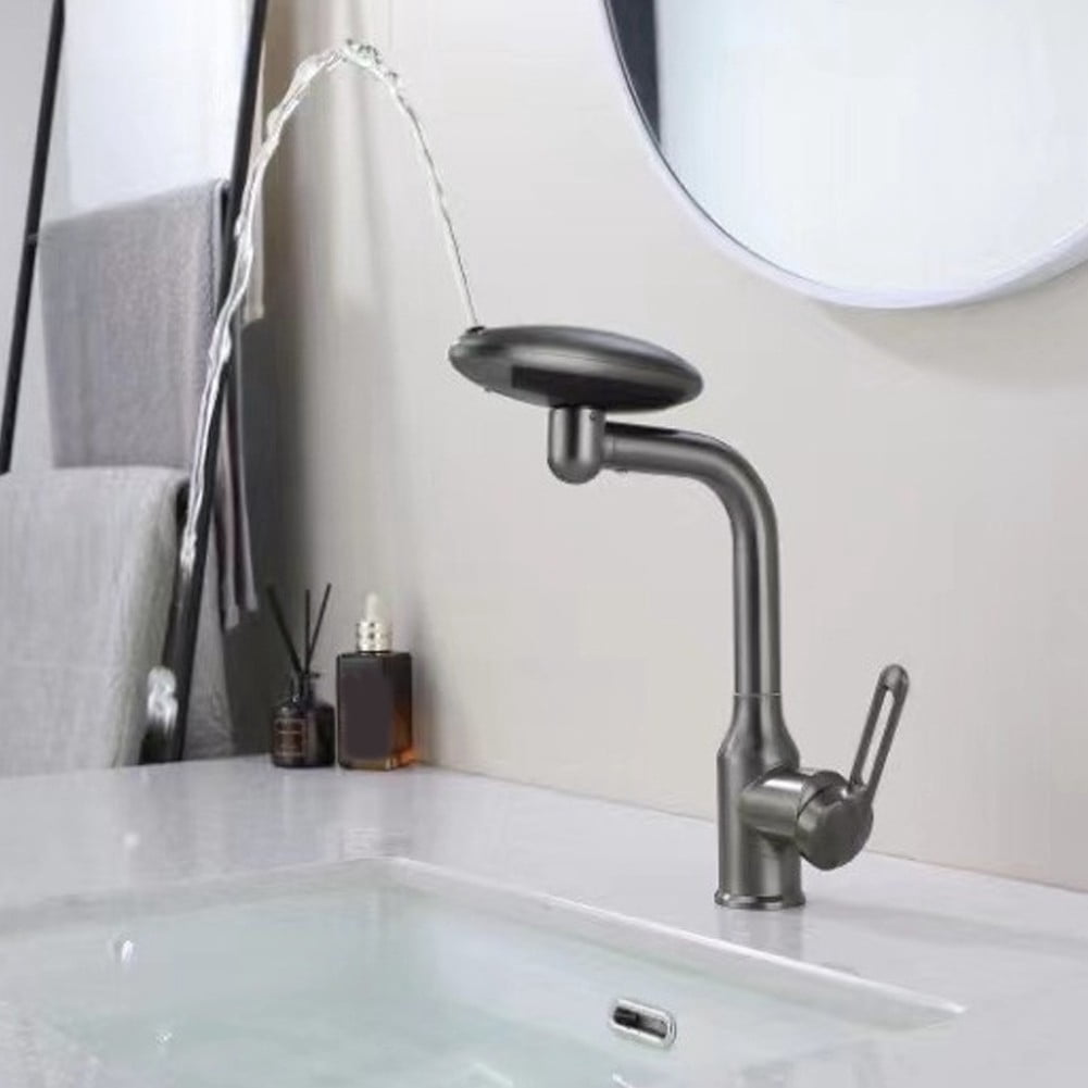 Adjustable Bathroom washbasin Faucet Hot and Cold Water Double Control ...