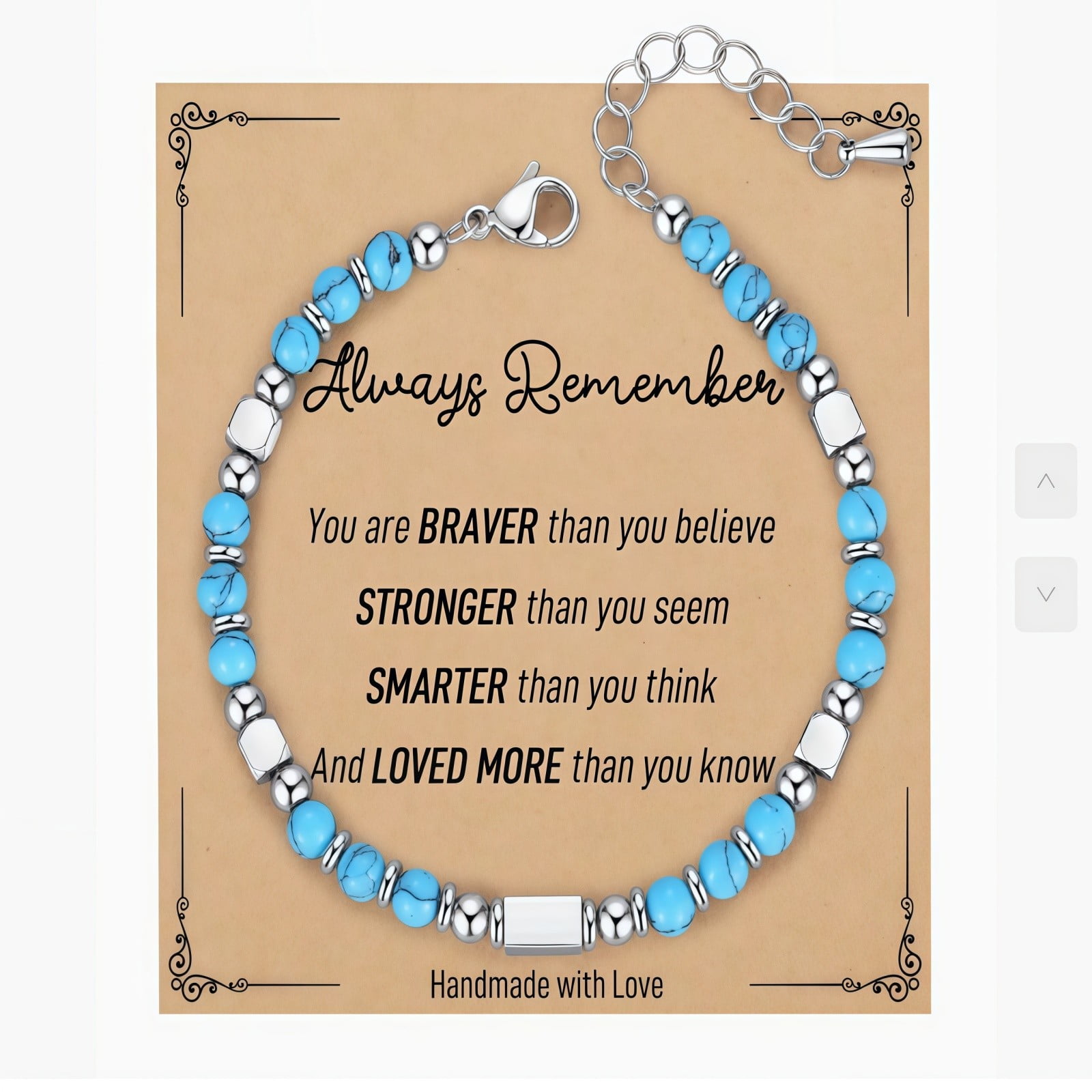 Adjustable Beaded Charm Bracelet for Girls with Inspirational Messages ...
