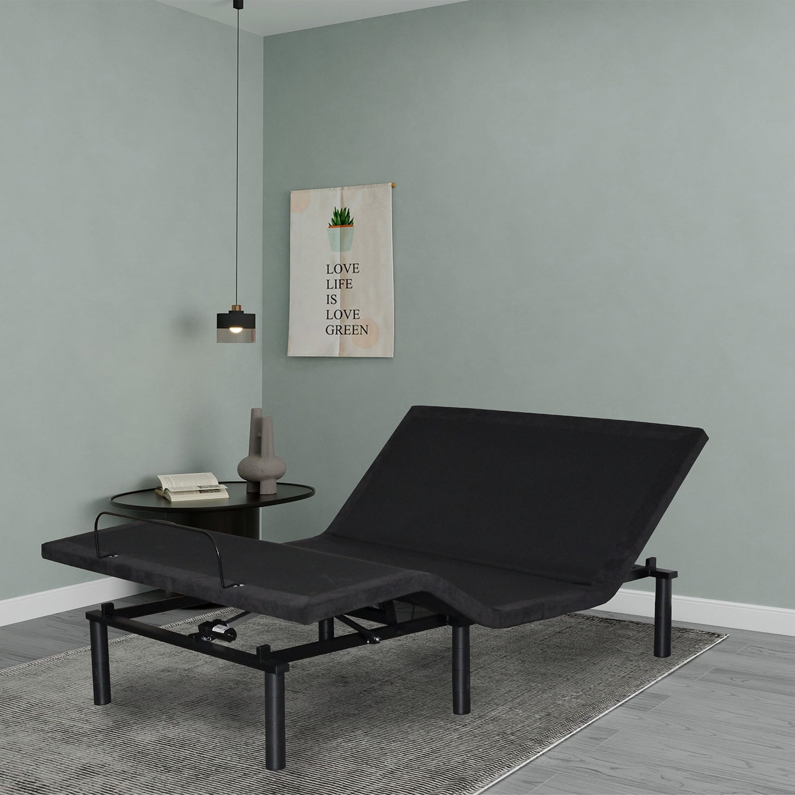 Adjustable Bed Base, 0-60° Head Adjust Motorized Head, 0-40° Foot ...