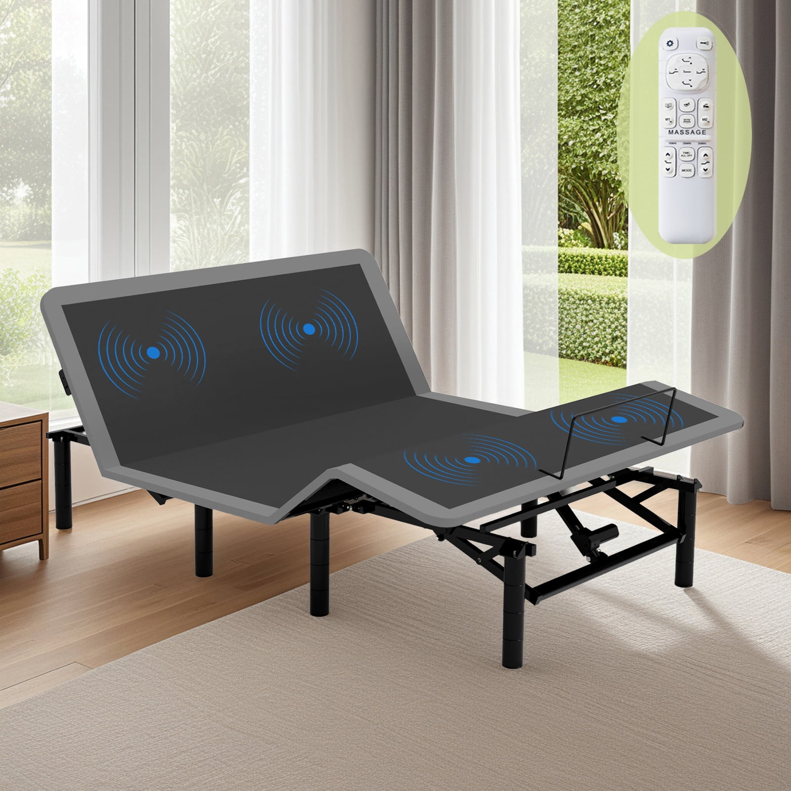 Kosynda Adjustable Bed Frame Queen with Massage and Remote Control ...