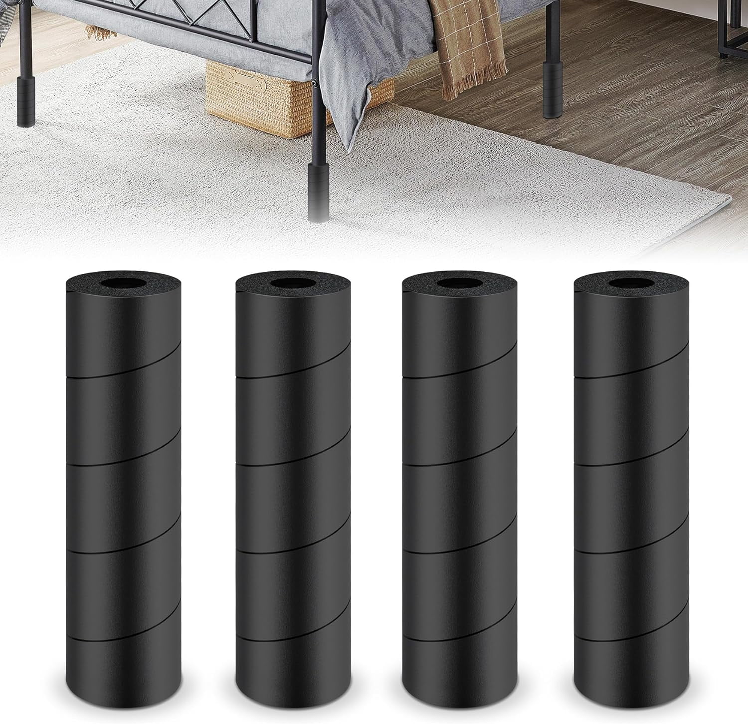 Adjustable Bed Frame Toe Protectors, Bed Frame Leg Covers, for ...