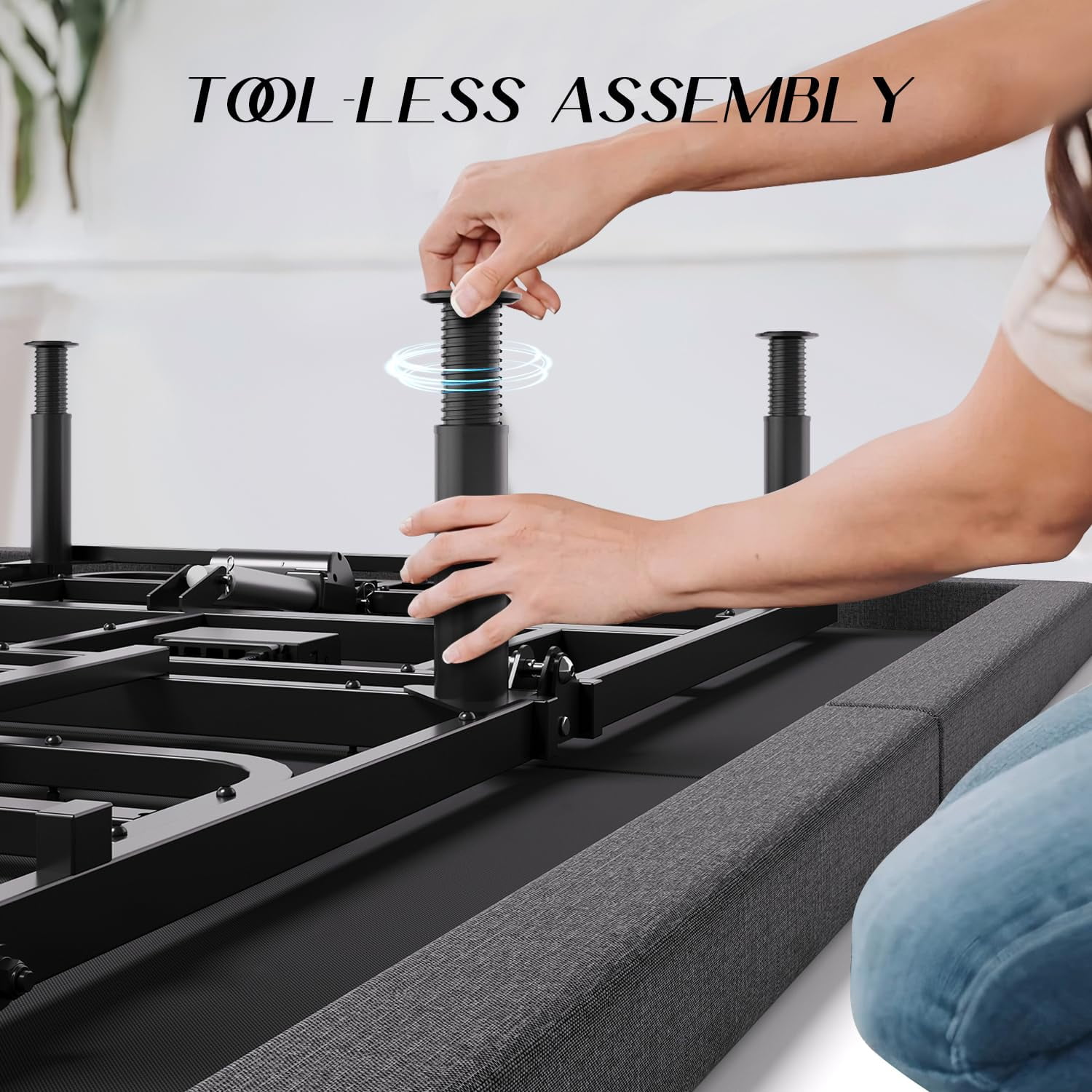 Adjustable Bed Frame Twin XL Adjustable Bed Base with Wireless Remote Electric Power Bed ...