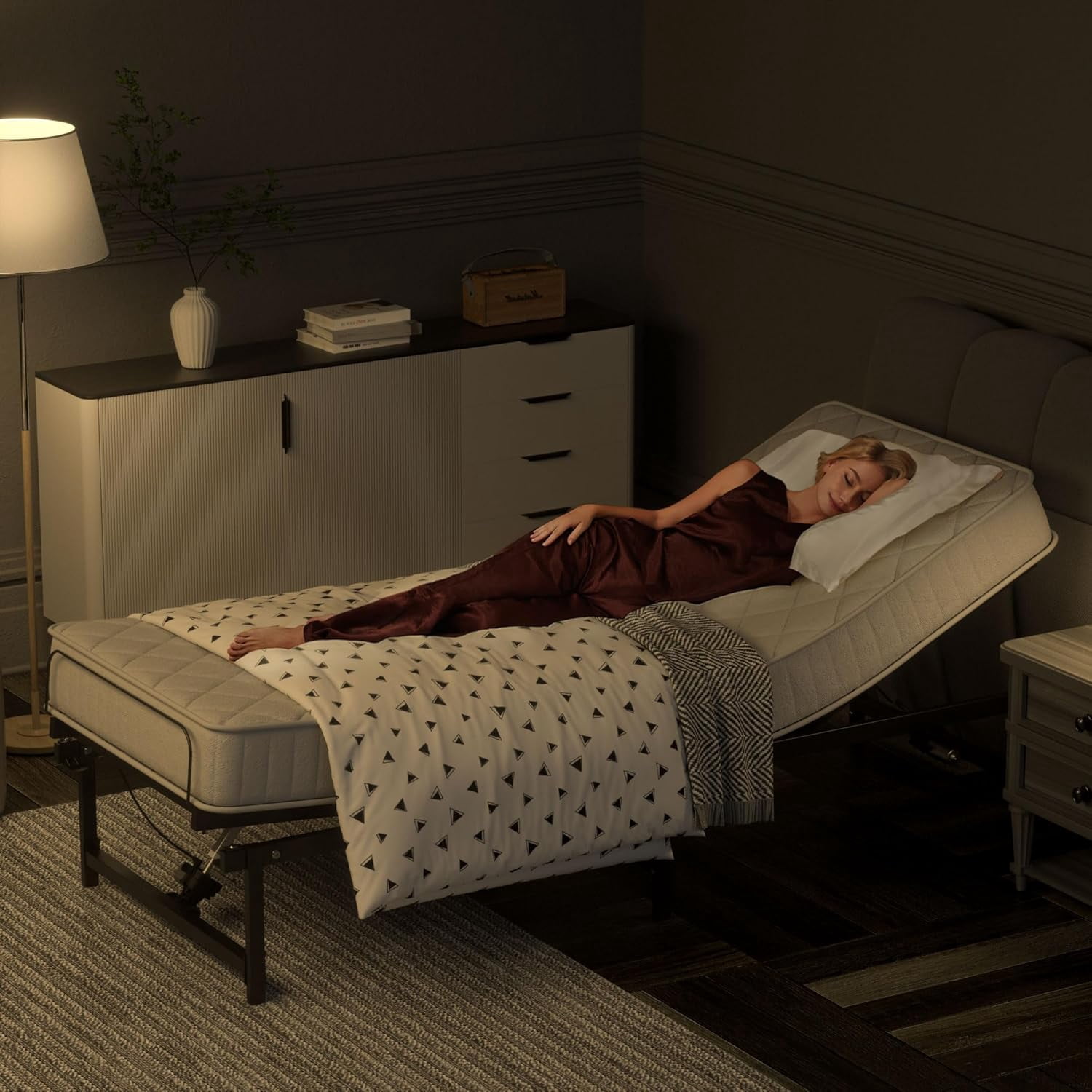 Adjustable Bed Frame Twin XL Electric Adjustable Bed Base with Head and ...