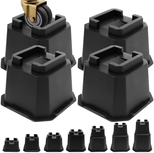 Adjustable Bed Furniture Risers Elevation in Heights Heavy Duty Risers ...