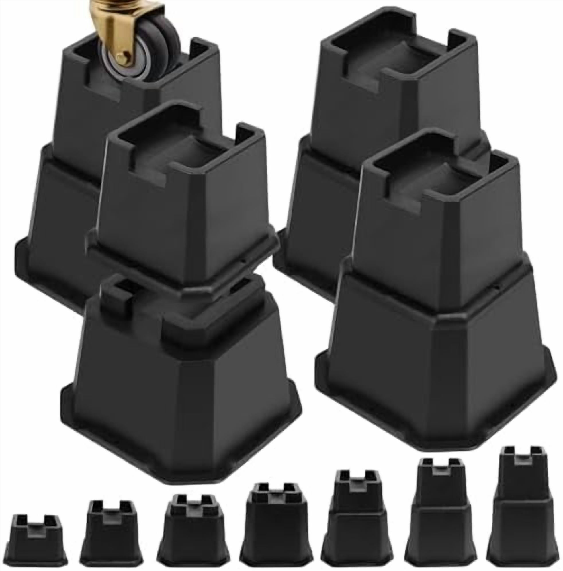 Adjustable Bed Furniture Risers Elevation in Heights Heavy Duty Risers ...