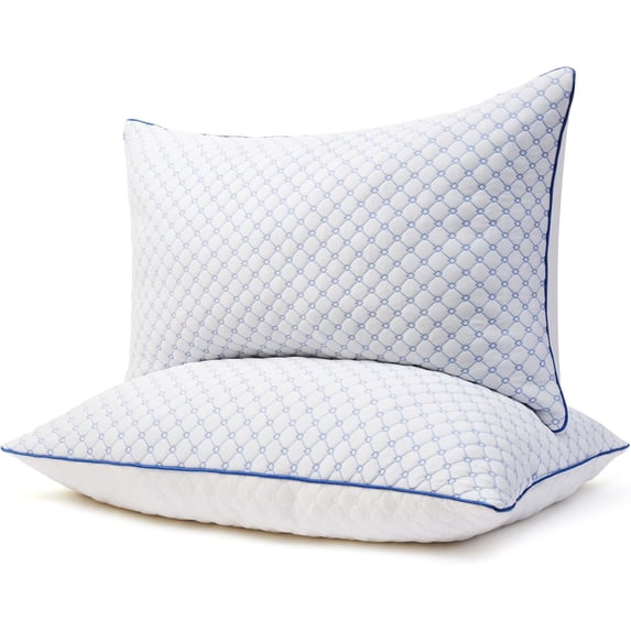 Adjustable Bed Pillows Queen Size Set of 2 for Sleeping, Soft and ...