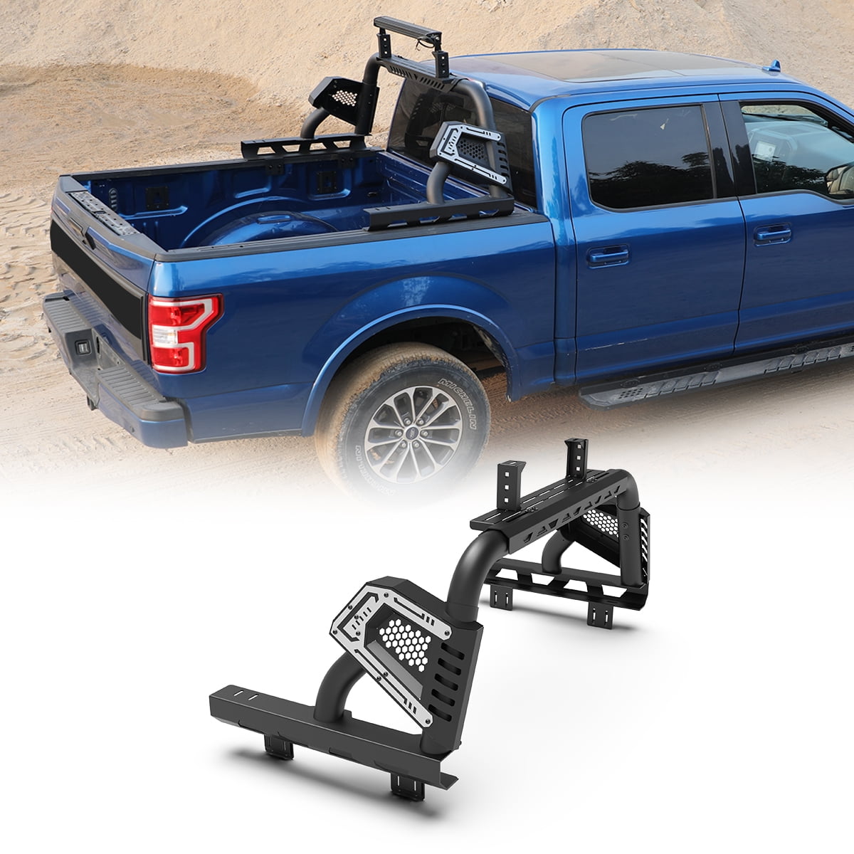 Adjustable Bed Rack Roll Bar Universal for Full-Size Mid-Size Pickup ...