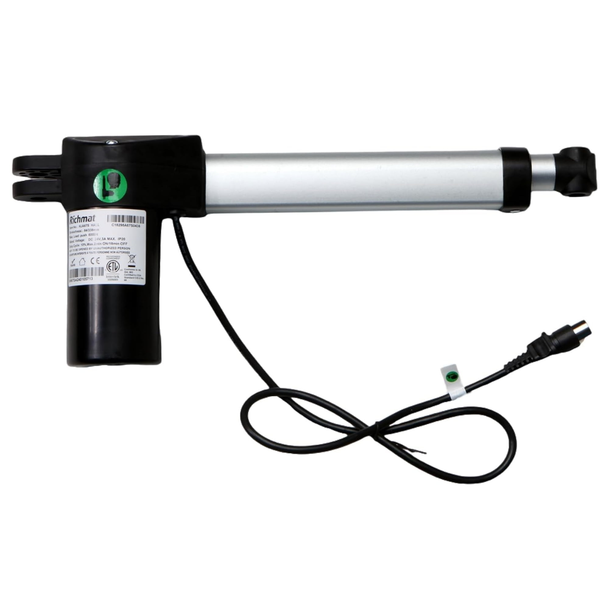 Adjustable Bed Richmat Model HJA67S 8 Pin Head Actuator Motor Stroke ...