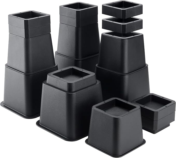 Adjustable Bed Risers Elevation in Heights 3,4,5,6,7,8,9 to 10 Inch ...