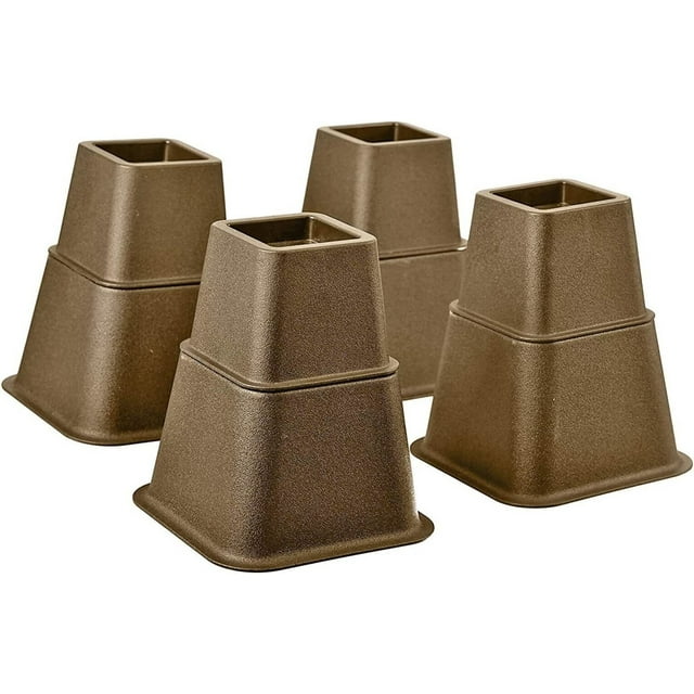 Sturdy Adjustable Bed Risers, Furniture Lifter Set in Large & Small ...