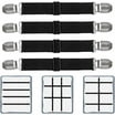 4 Pc Sheet Grippers Bed Elastic Straps Fasteners Clasp Suspender Clips ...