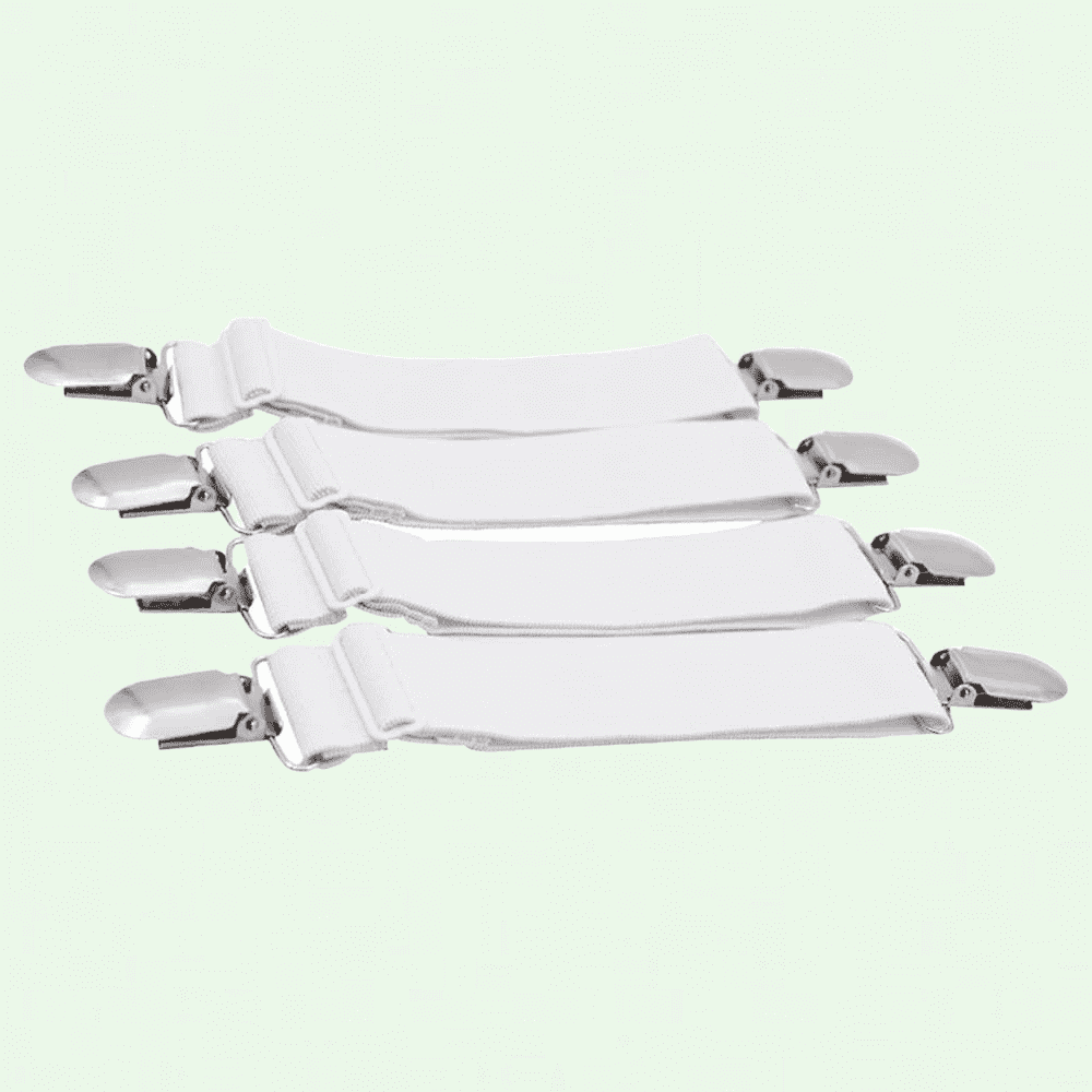 Adjustable Bed Sheet Fastener with Elastic Band, Heavy Duty Sheet ...