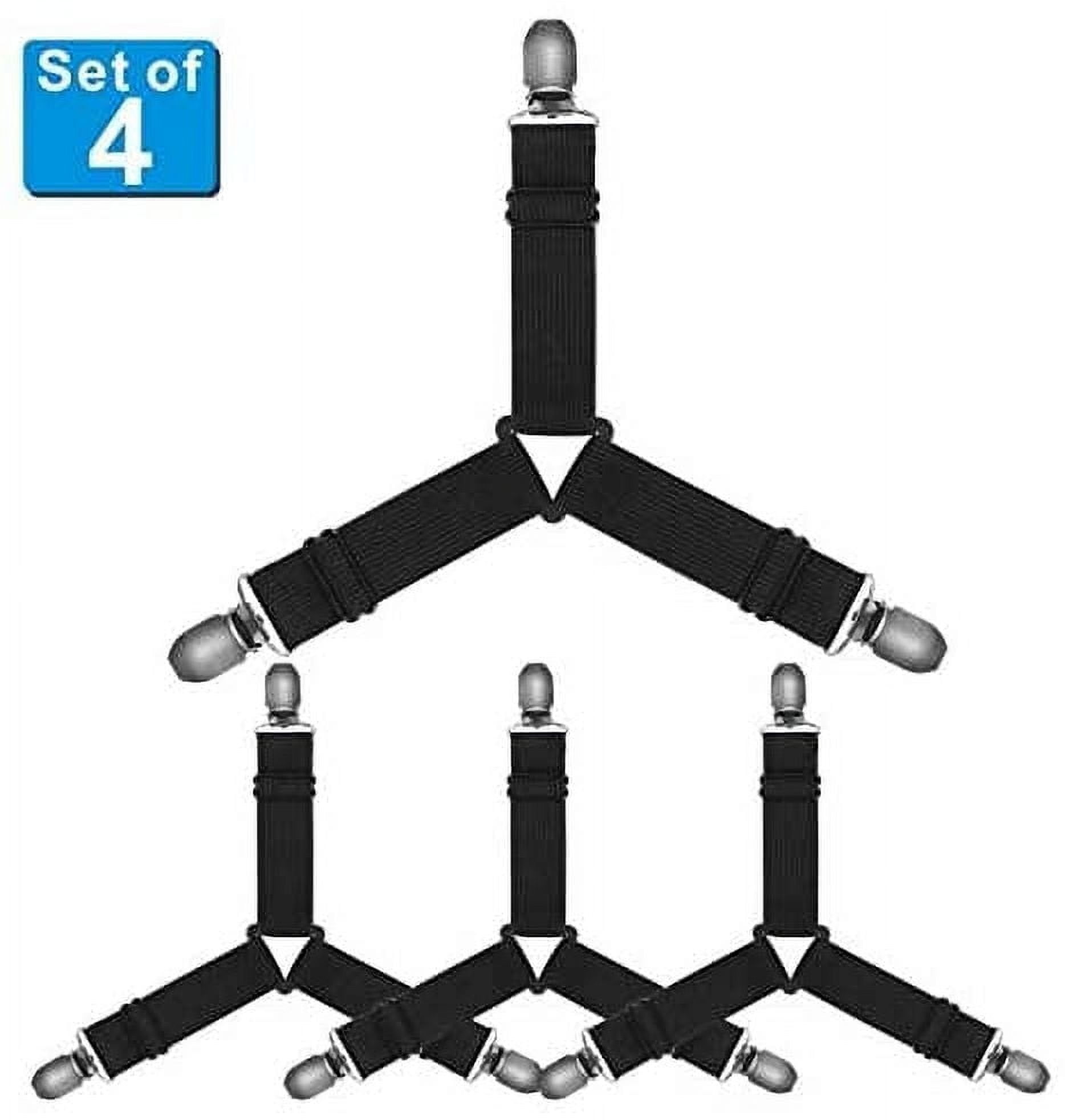 Meidong Adjustable Bed Sheet Fasteners, Non-Slip Elastic Mattress ...