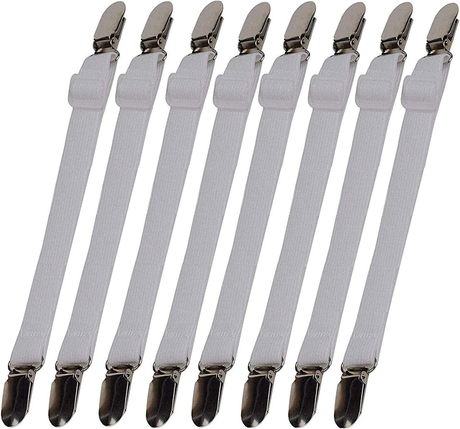 Adjustable Bed Sheet Straps Suspenders Heavy Duty Elastic Sheets Band ...