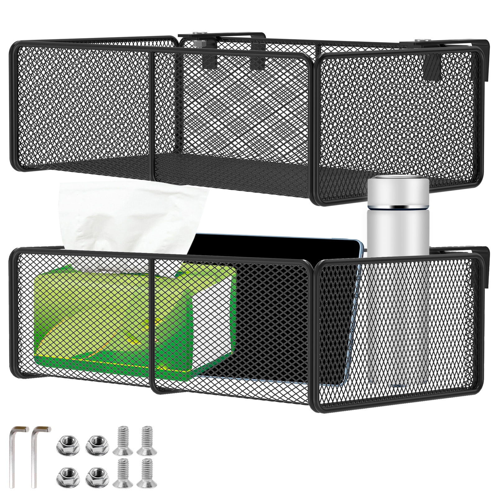 Adjustable Bedside Caddy, Carbon Steel Bed Hanging Basket, Stable Dorm ...