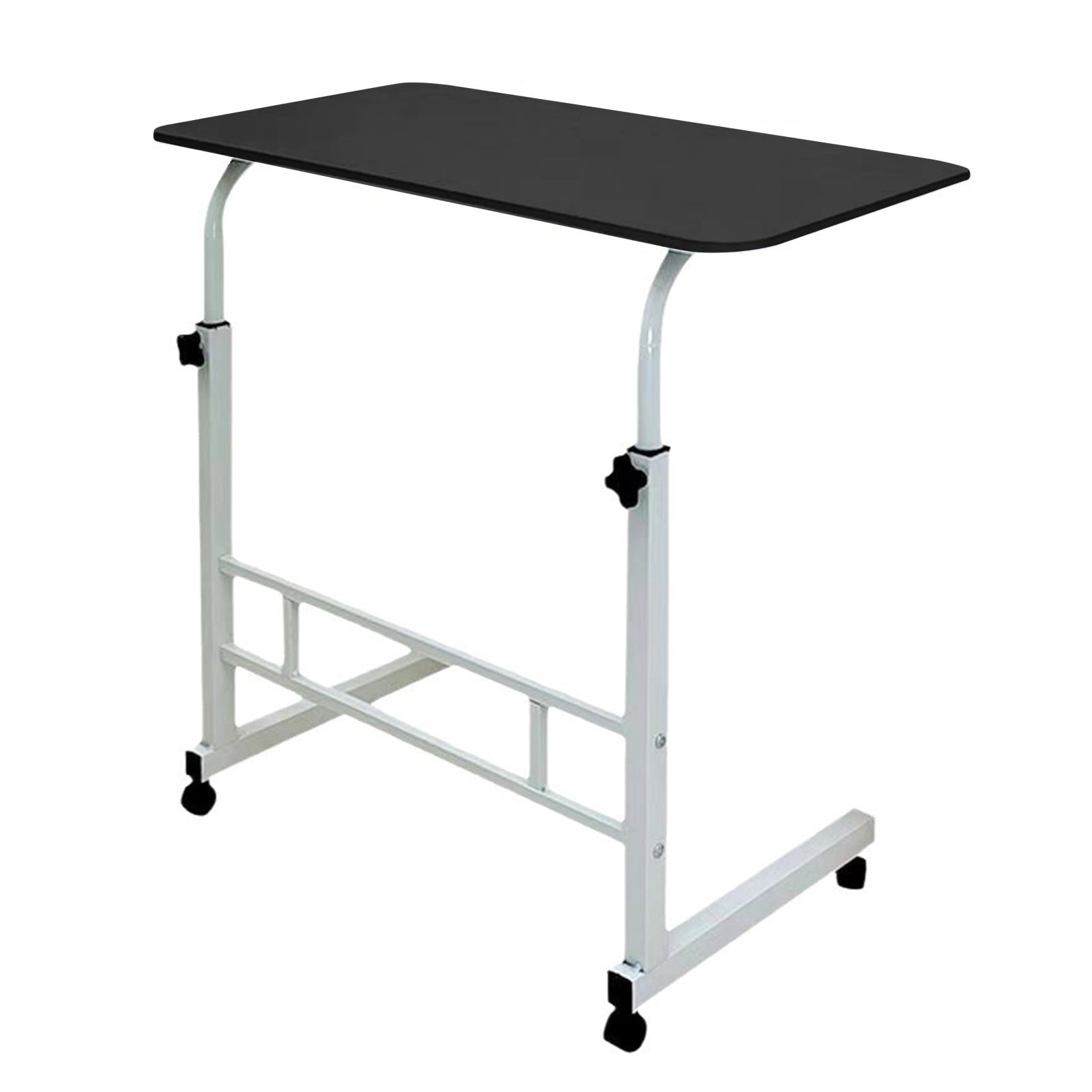 Adjustable Bedside Table with Wheels – Portable Overbed Tray, Movable ...