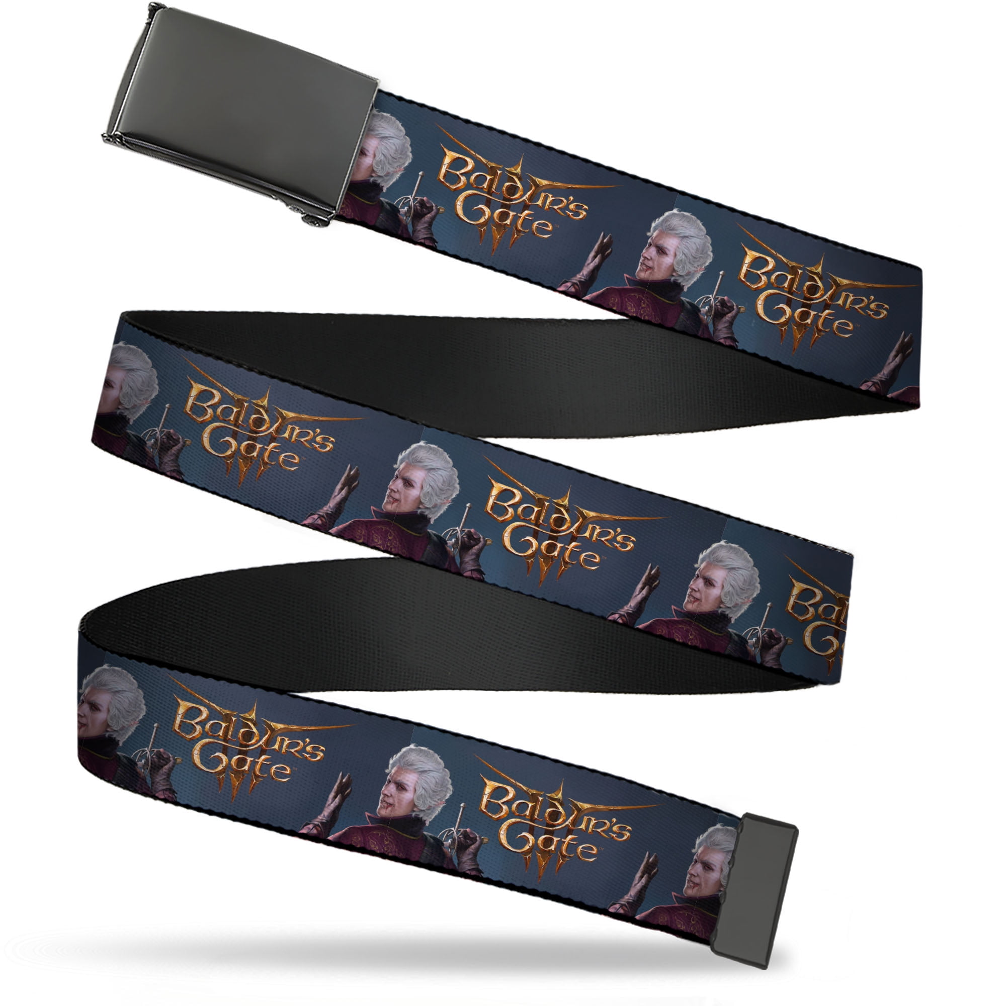 Adjustable Belt, Clamp Buckle, Cut-to-Fit, Baldurs Gate III Title Logo ...