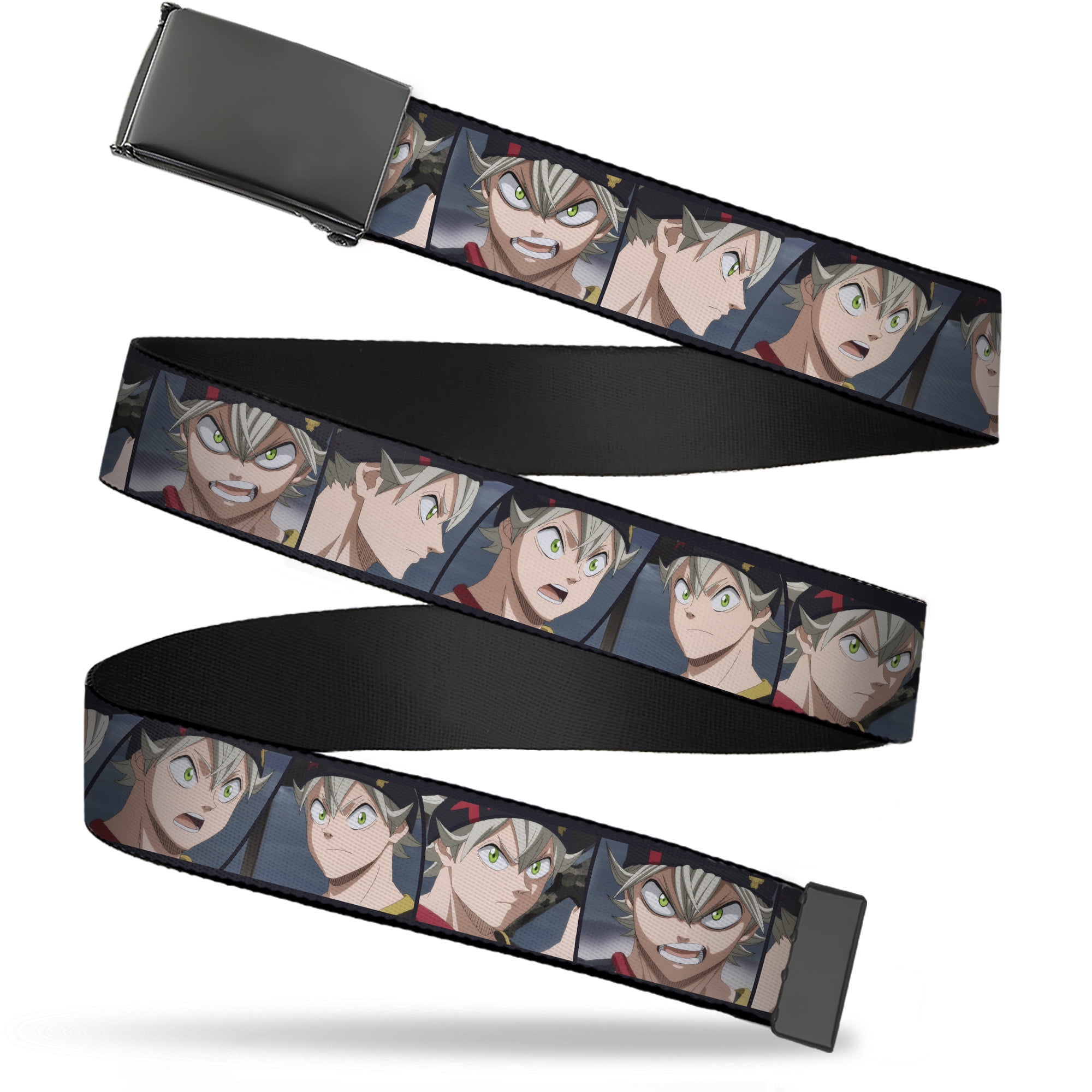 Adjustable Belt, Clamp Buckle, Cut-to-Fit, Black Clover Asta Five ...