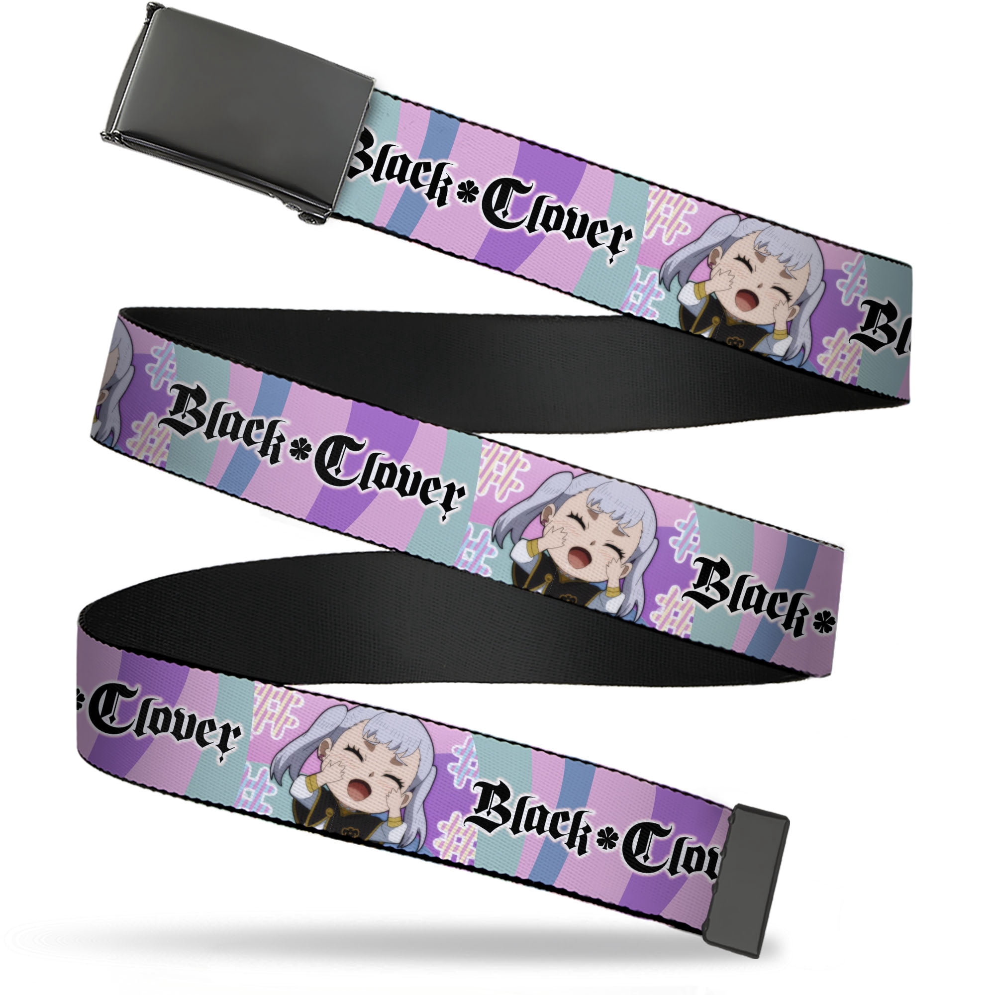 Adjustable Belt, Clamp Buckle, Cut-to-Fit, Black Clover Chibi Noelle ...
