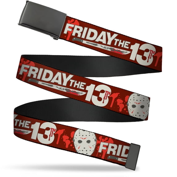 Adjustable Belt, Clamp Buckle, Cut-to-Fit, Friday the 13th Mask and ...