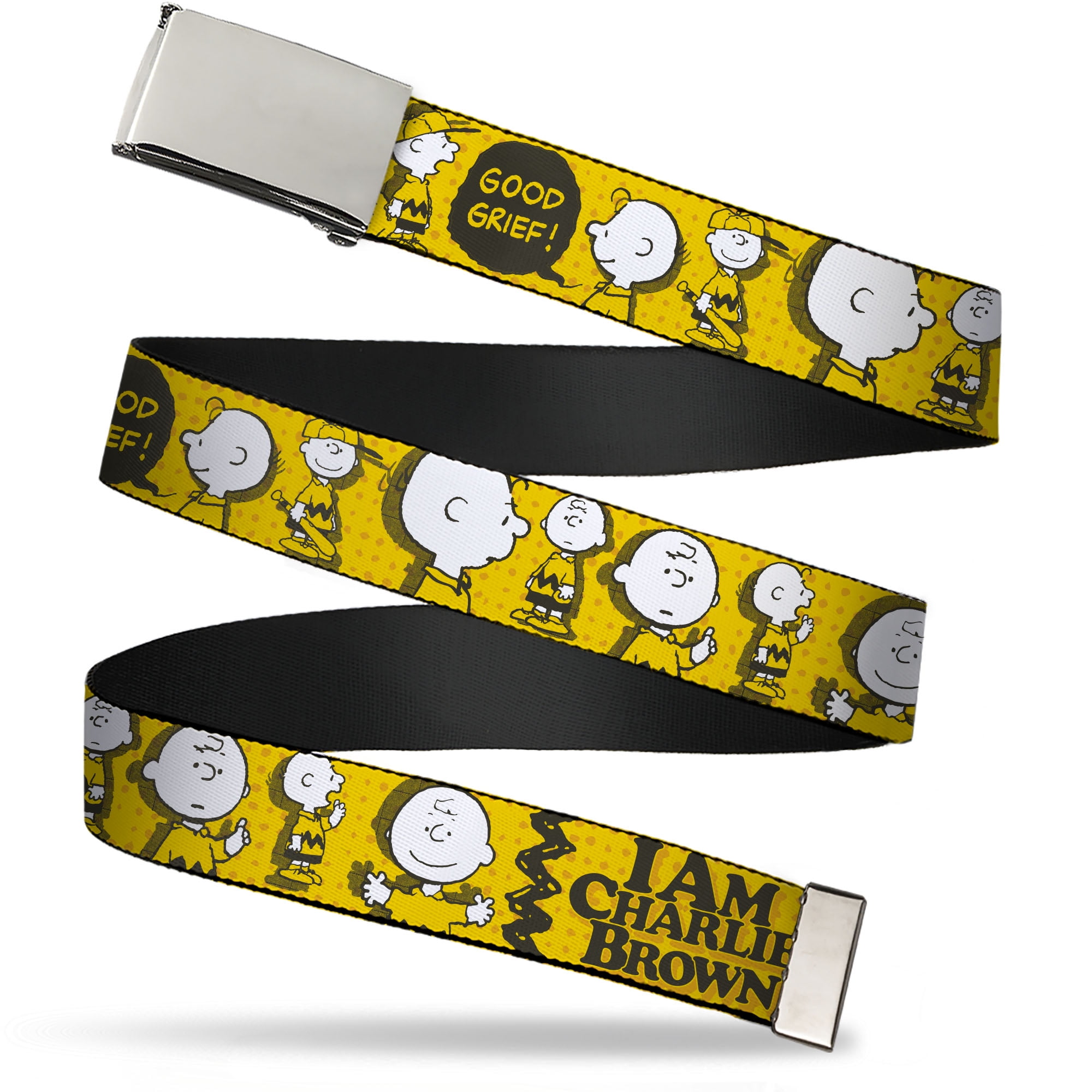 Adjustable Belt, Clamp Buckle, Cut-to-Fit, Peanuts I Am Charlie Brown ...