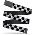Adjustable Belt, Clamp Buckle, Cut-to-Fit, Smiley Sad Face Checker ...